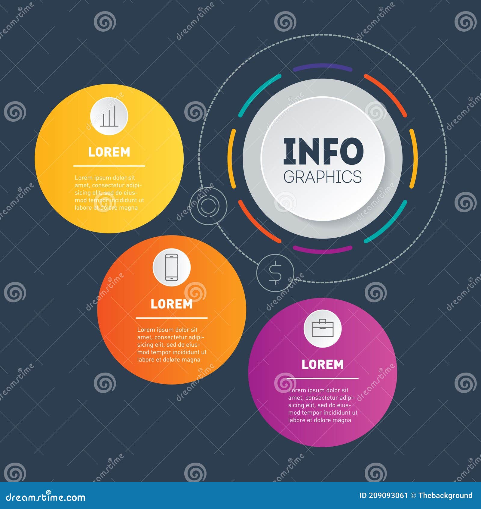 3-steps Dynamic Infographics of Technology or Education Process. Web ...