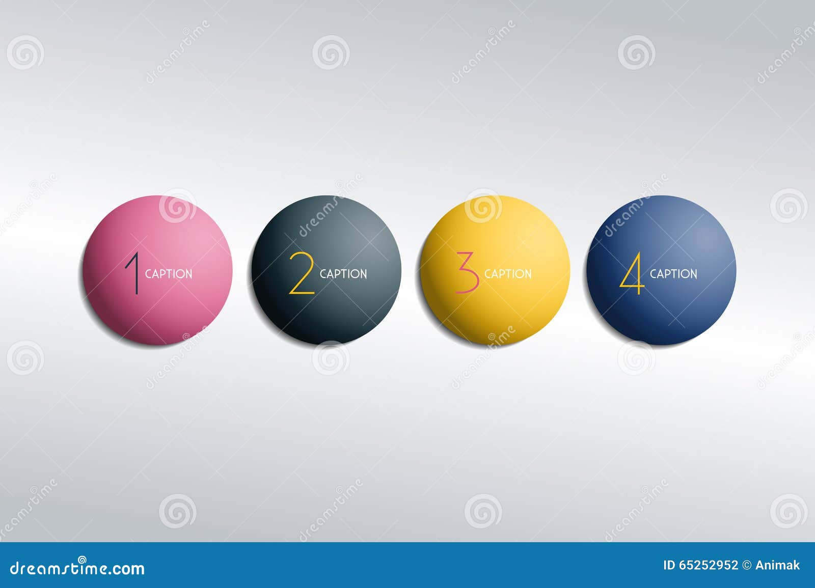 4 Steps Element Bubble Chart, Scheme, Diagram, Template. Stock Vector ...