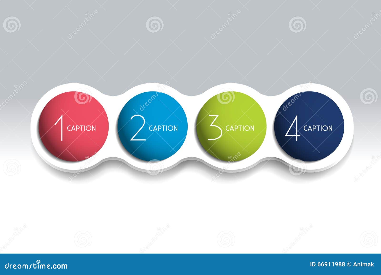 4 Steps Element Bubble Chart, Scheme, Diagram, Template. Stock Vector ...