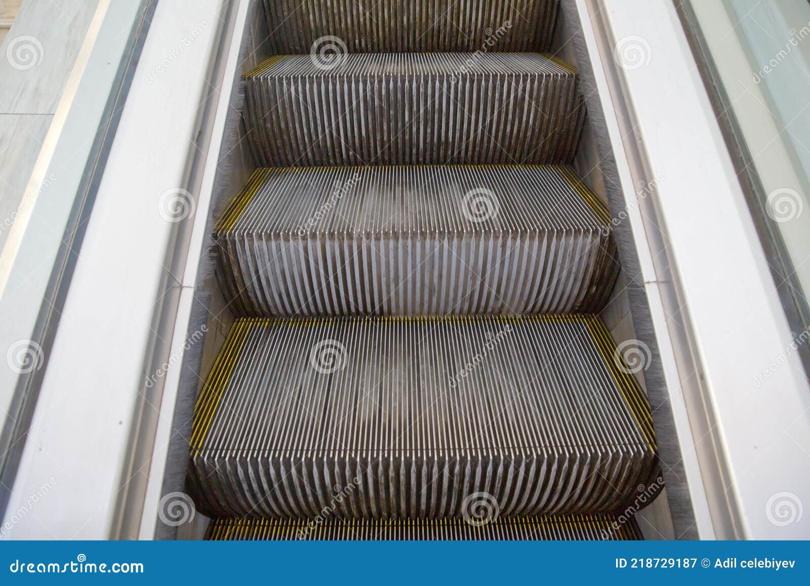 Steps of the Escalator Close-up . Escalator Stairs To an Underground ...
