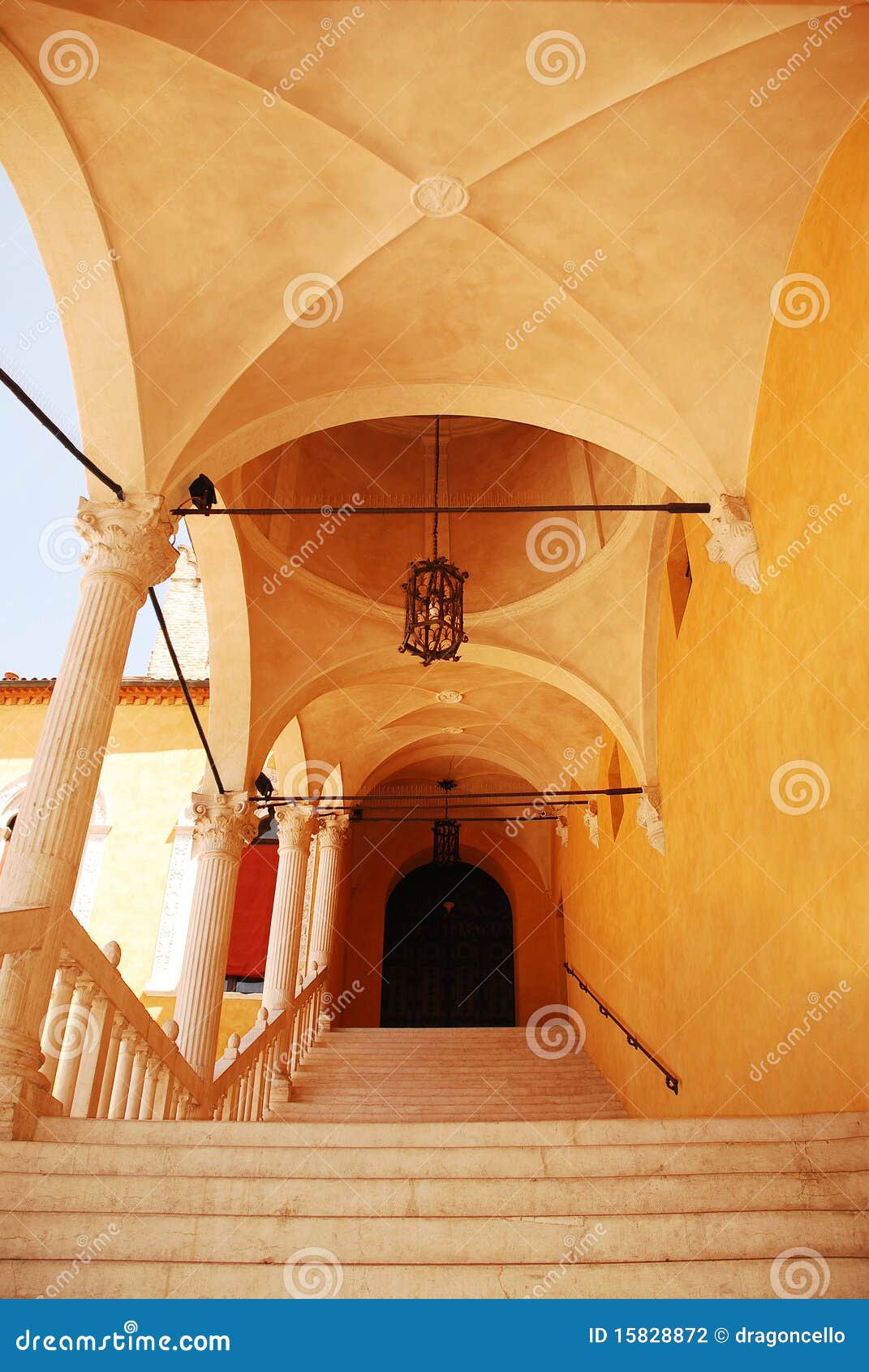 Steps at Ferrara City Hall stock photo. Image of step - 15828872