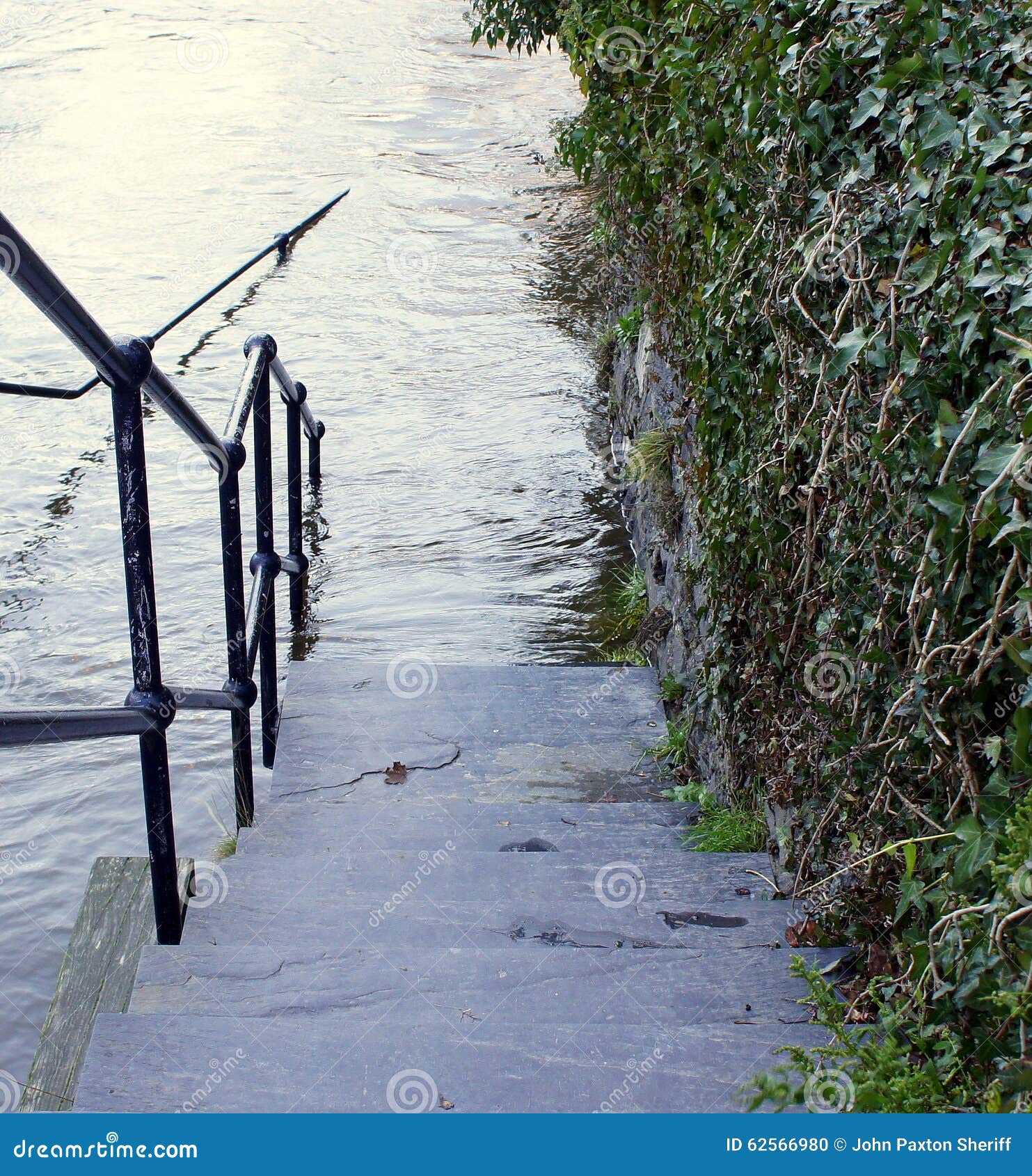 Steps into flood stock photo. Image of deep, flood, submerged - 62566980