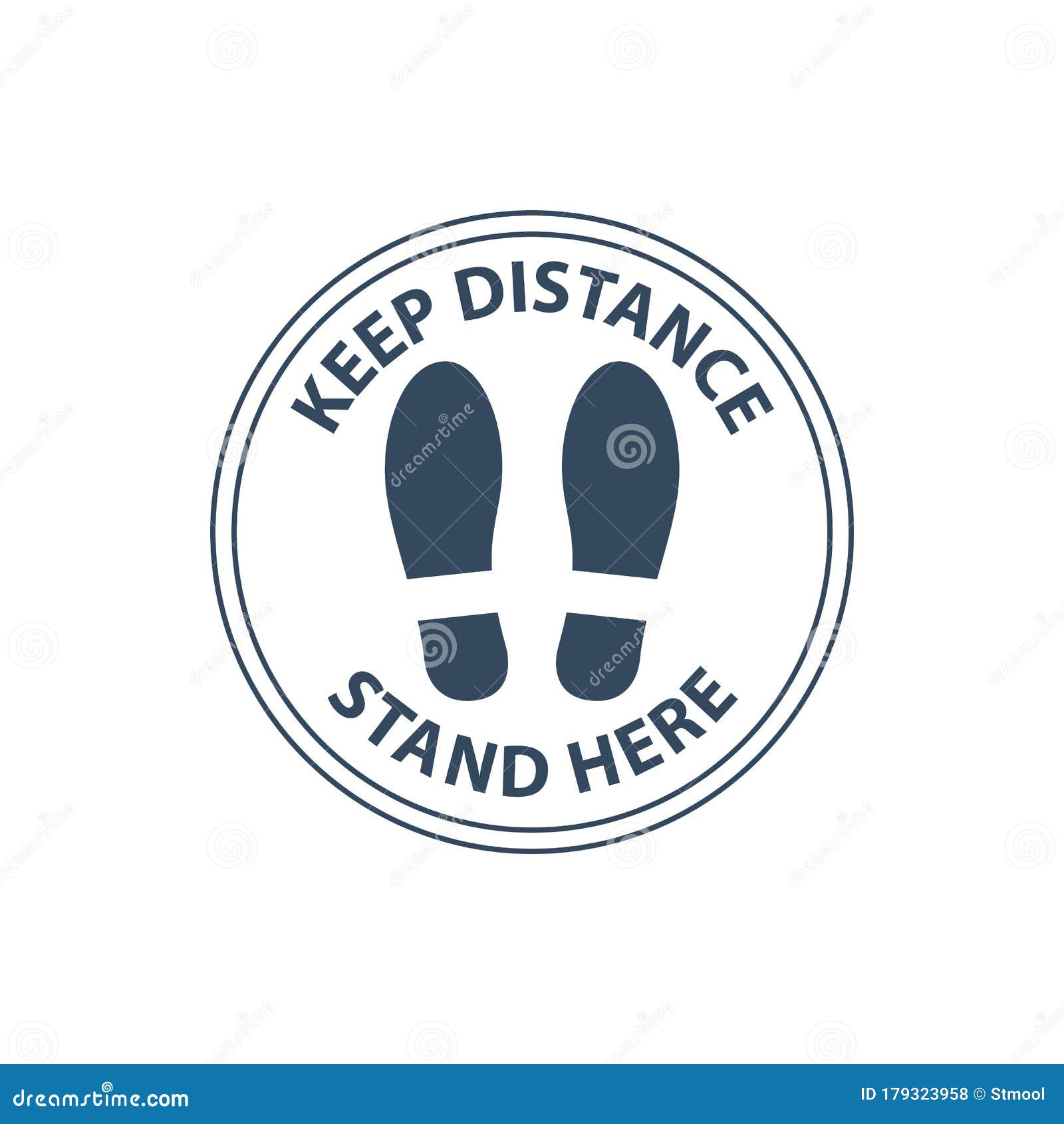 Stand Here Social Distancing Marker,pictogram,Icon Cartoon Vector ...