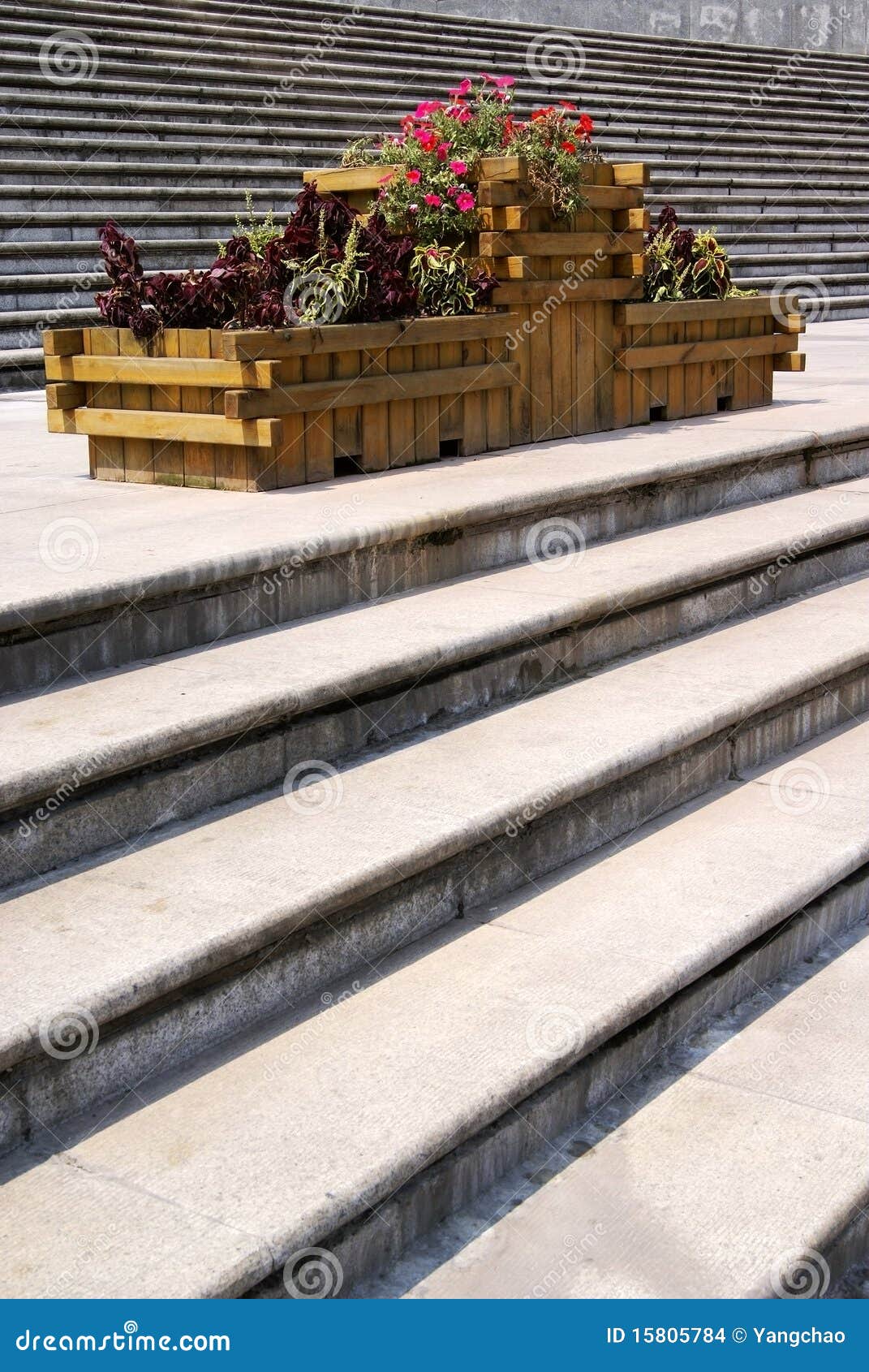 Steps with flower bed stock photo. Image of horticulture - 15805784