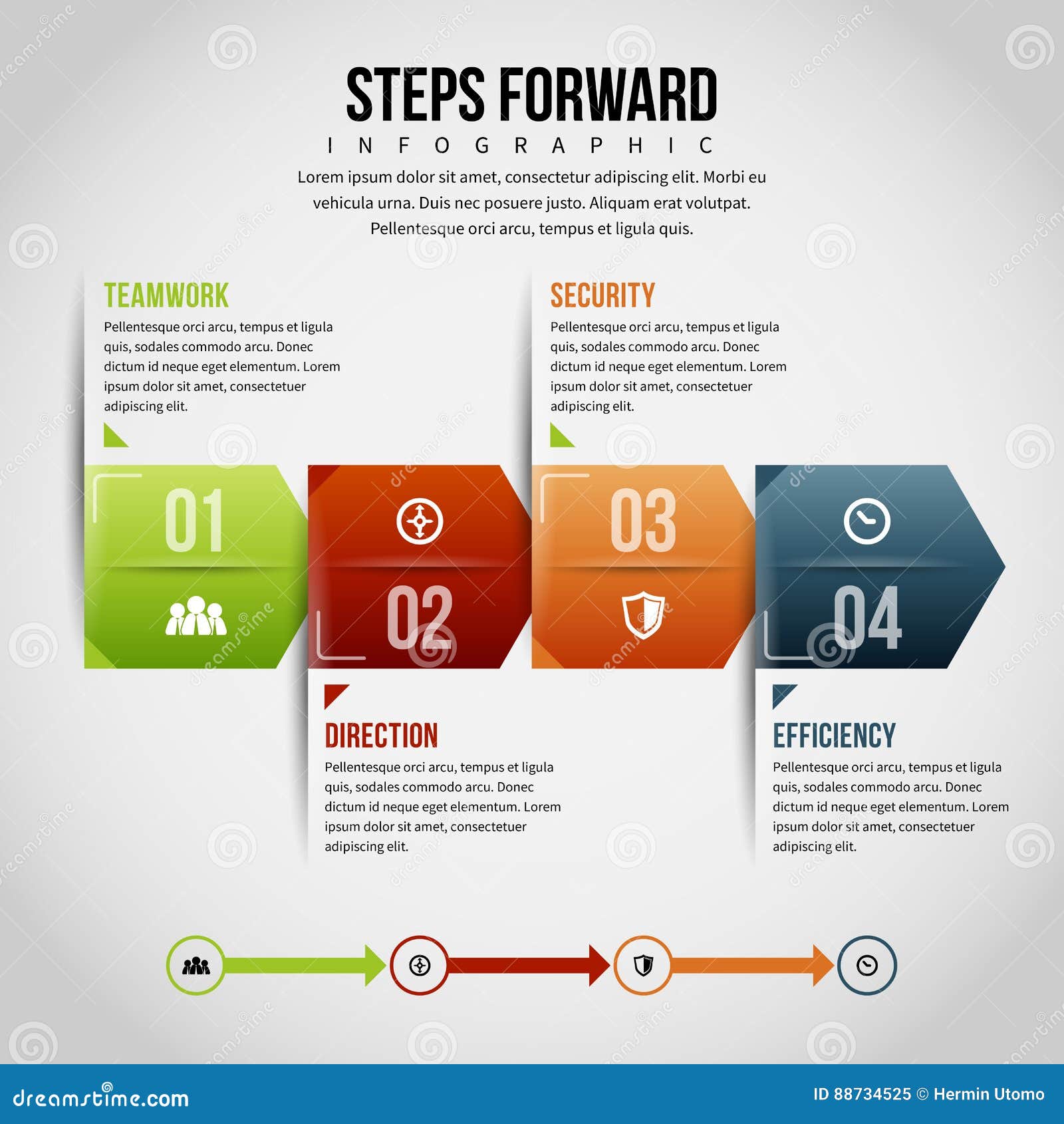 Steps Forward Infographic stock vector. Illustration of multipurpose ...