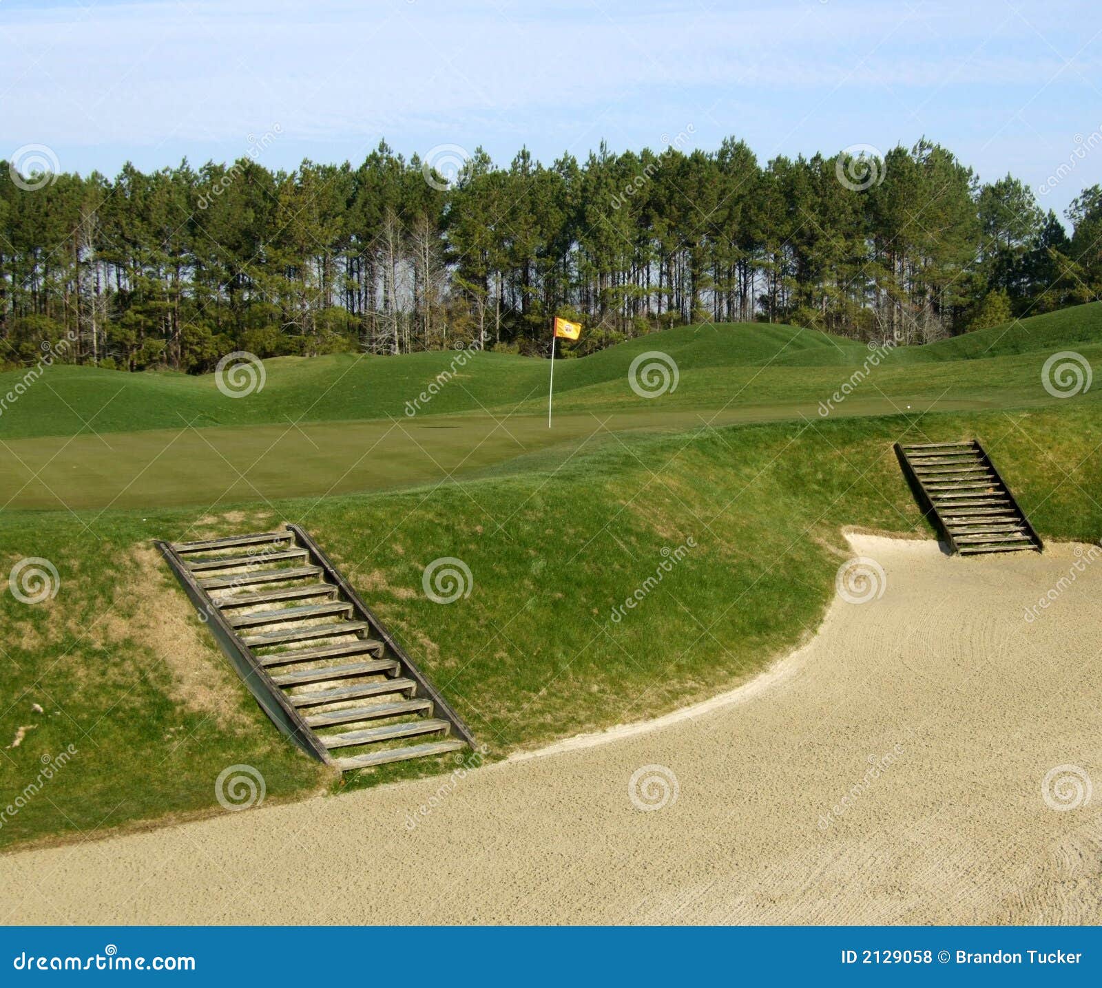 Steps in a golf bunker stock photo. Image of game, ladder - 2129058