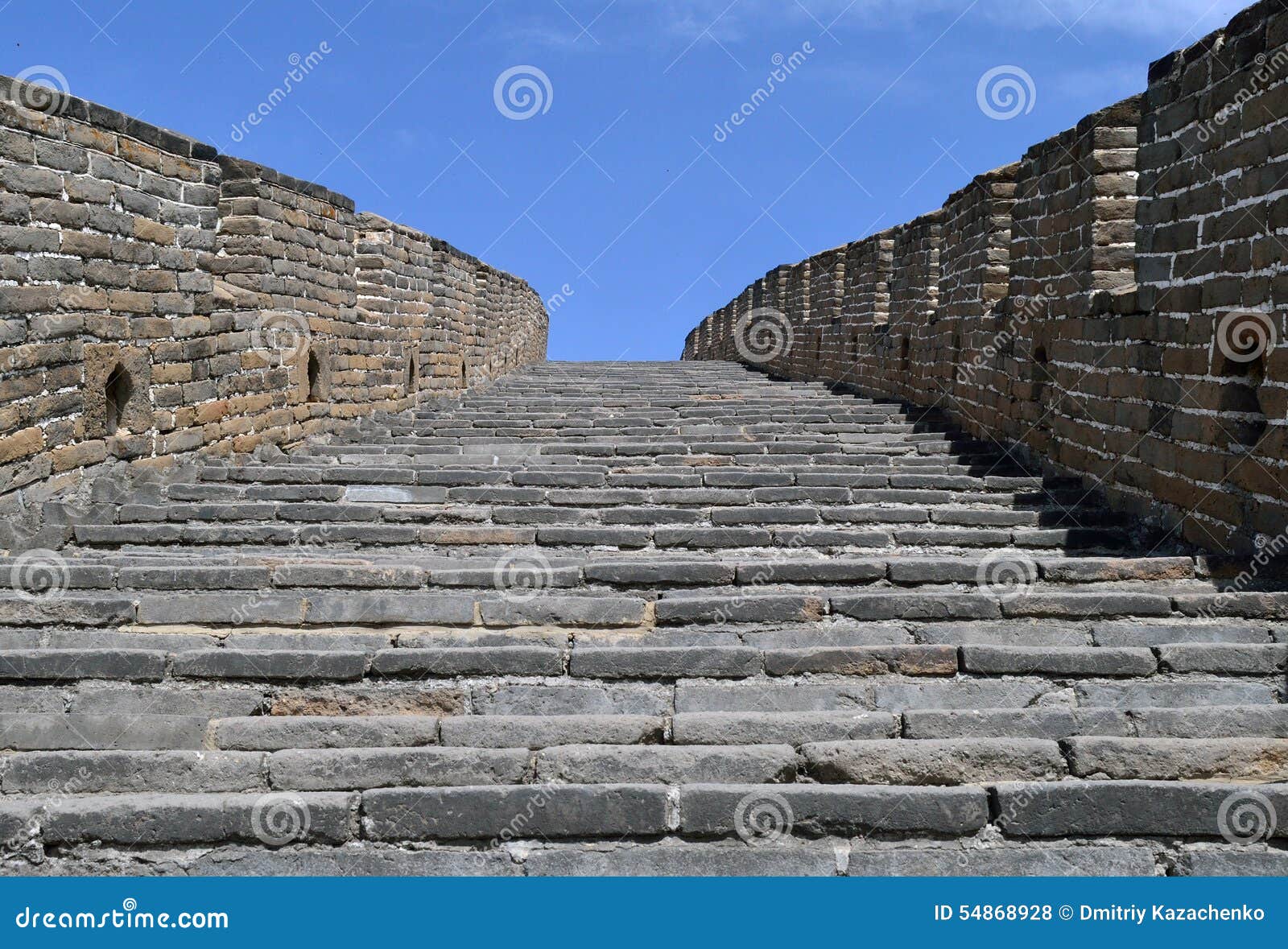 Steps on the Great Wall stock photo. Image of asian, china - 54868928