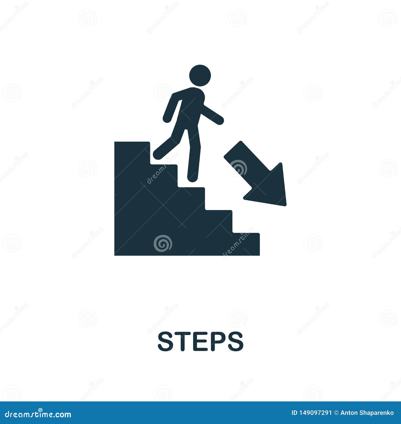 Steps Icon. Creative Element Design from Fire Safety Icons Collection ...