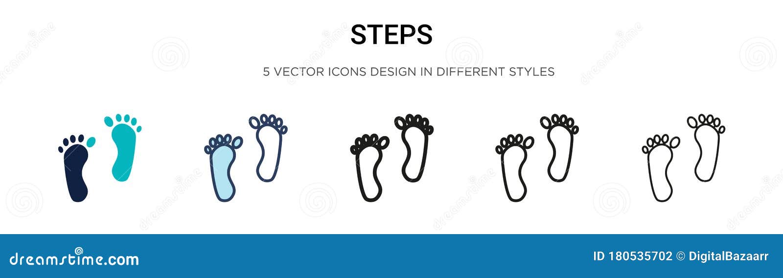 Steps Icon in Filled, Thin Line, Outline and Stroke Style. Vector ...