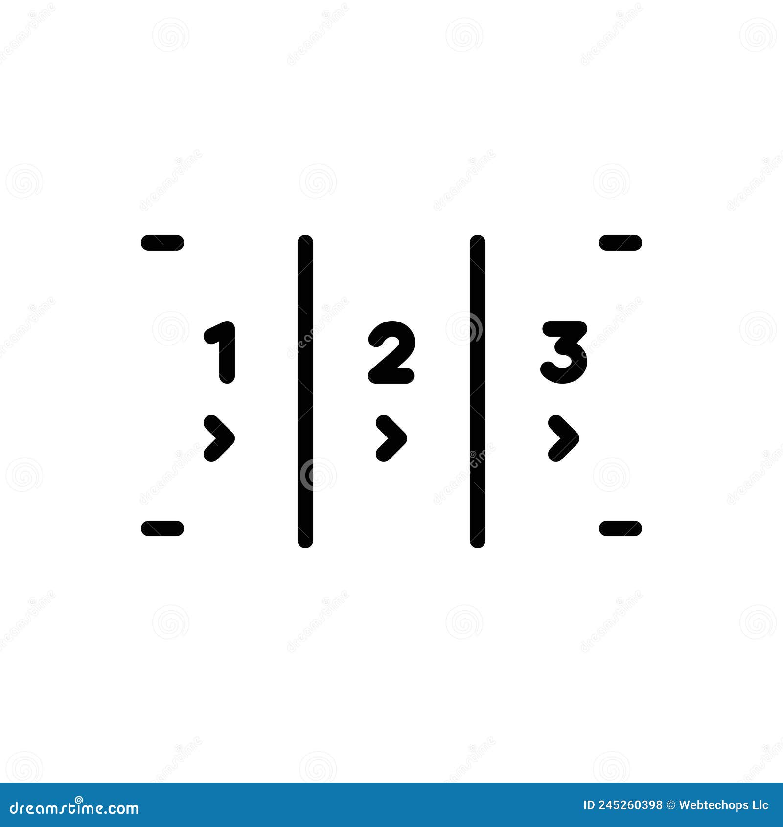 Black Line Icon for Steps, Process and Pagination Stock Vector ...