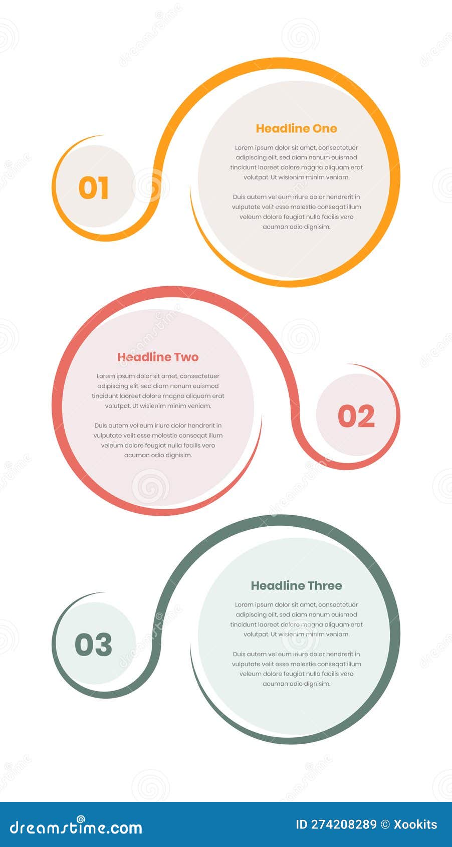 Steps Infographic Business Text Presentation Template with Abstract ...