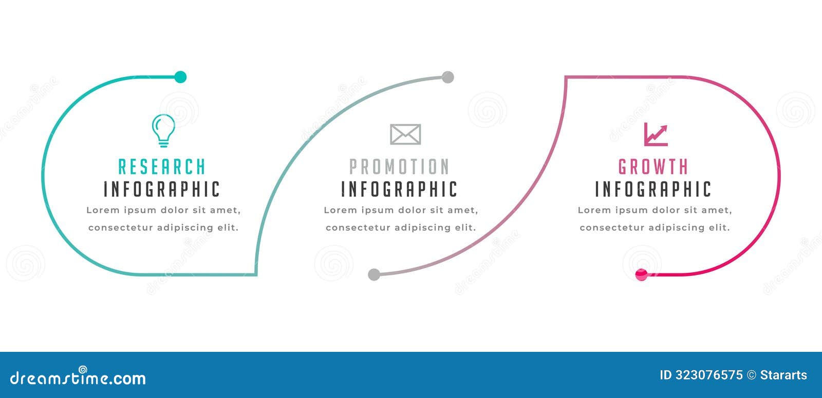 3 Steps Infographic Success Plan Banner for Corporate Growth Stock ...