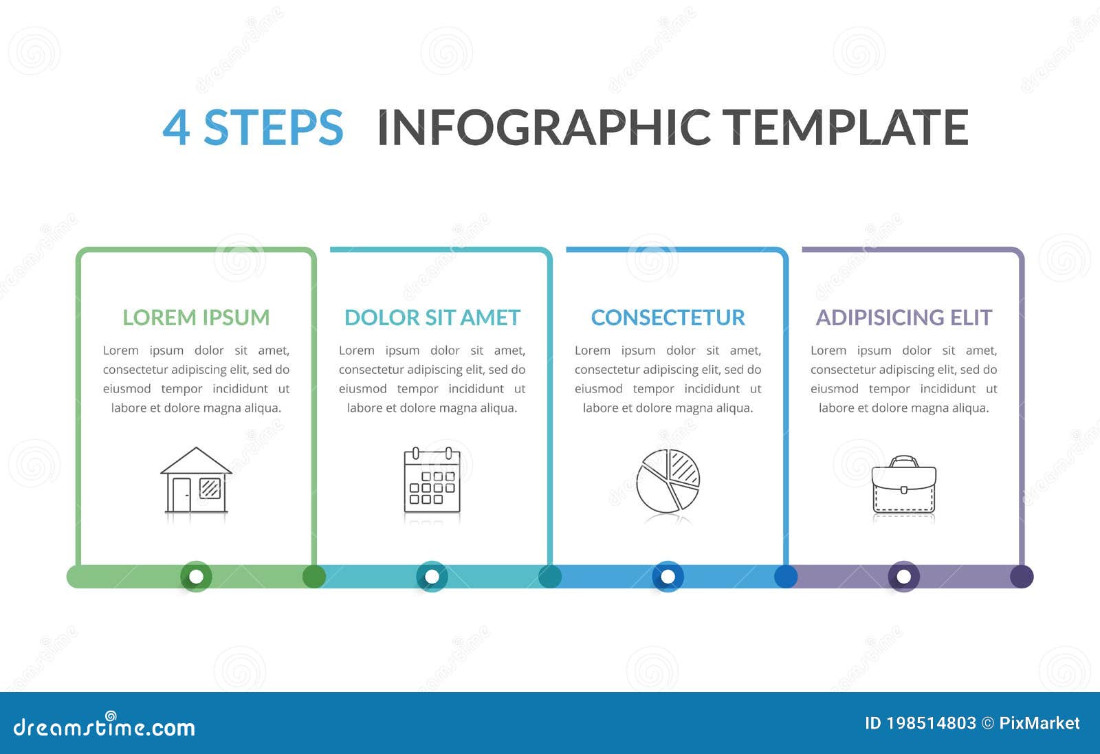 4 Steps - Infographic Template Stock Vector - Illustration of graphic ...
