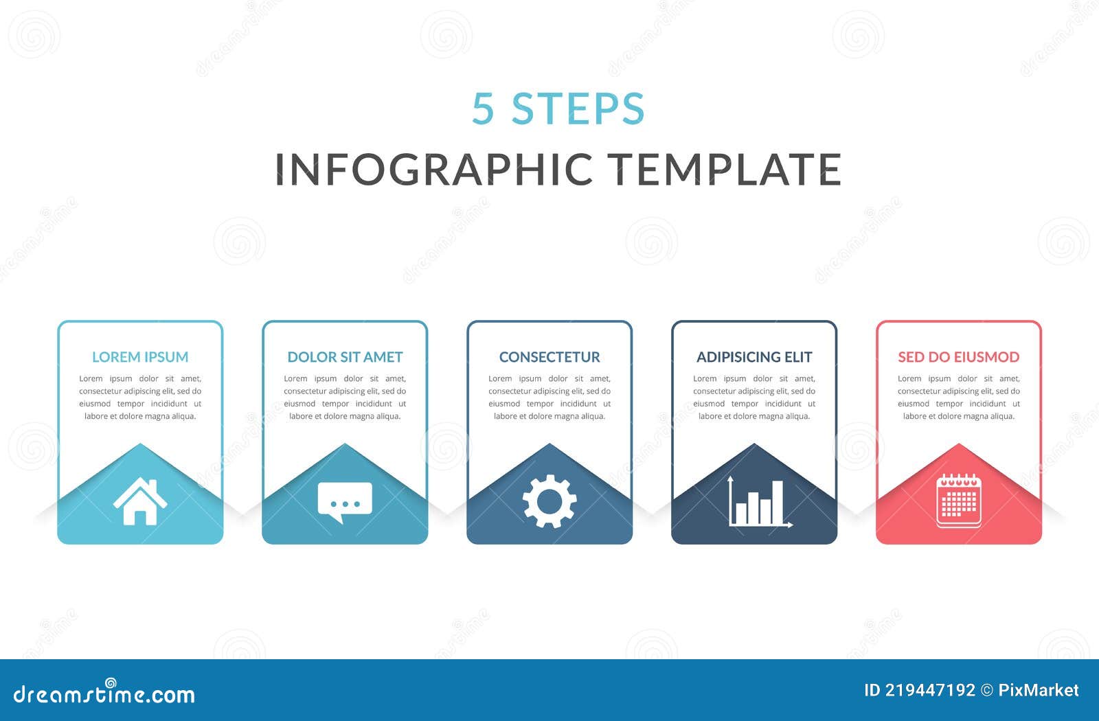 5 Steps - Infographic Template Stock Vector - Illustration of graphic ...
