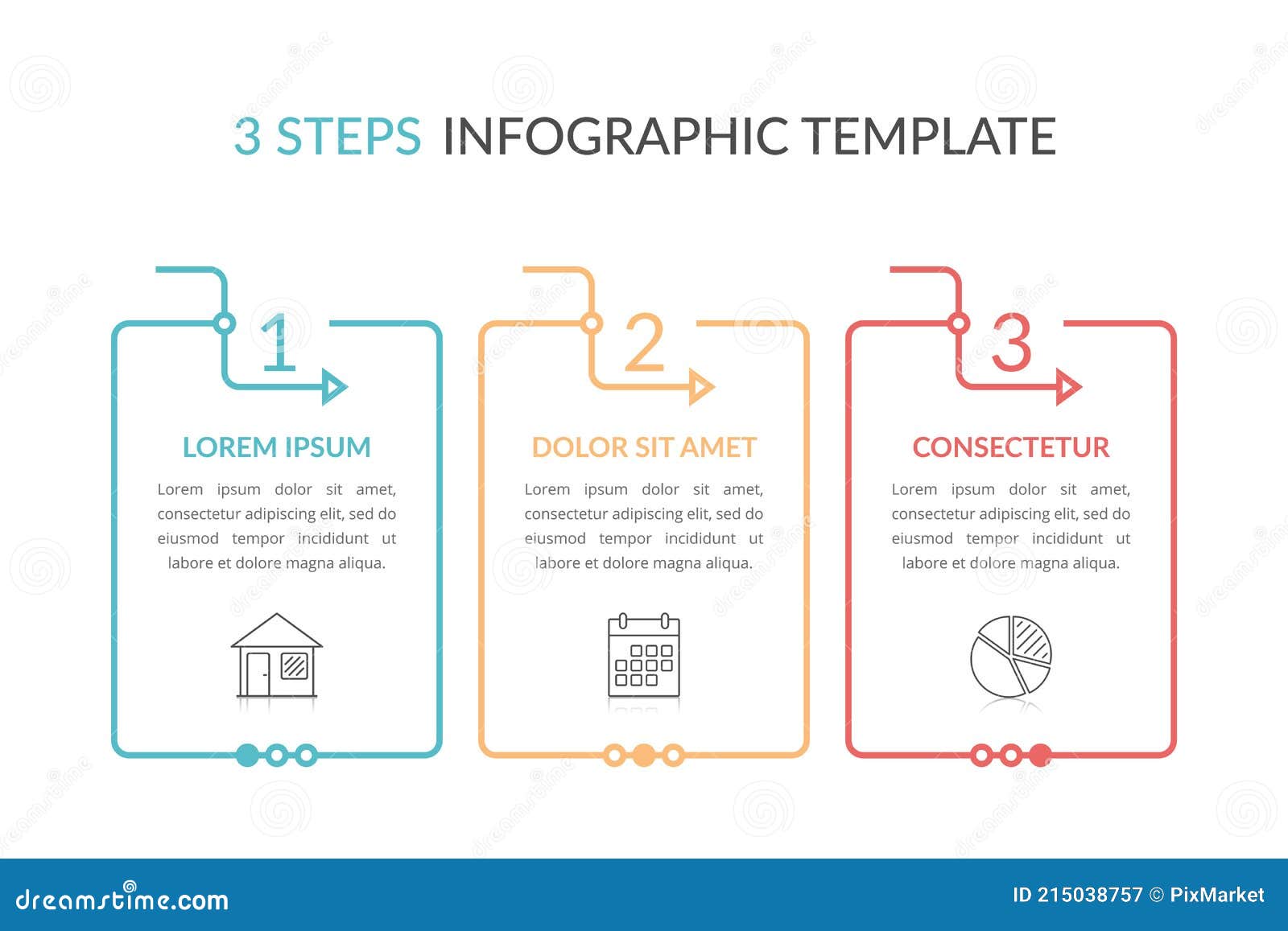 3 Steps - Infographic Template Stock Vector - Illustration of diagram ...
