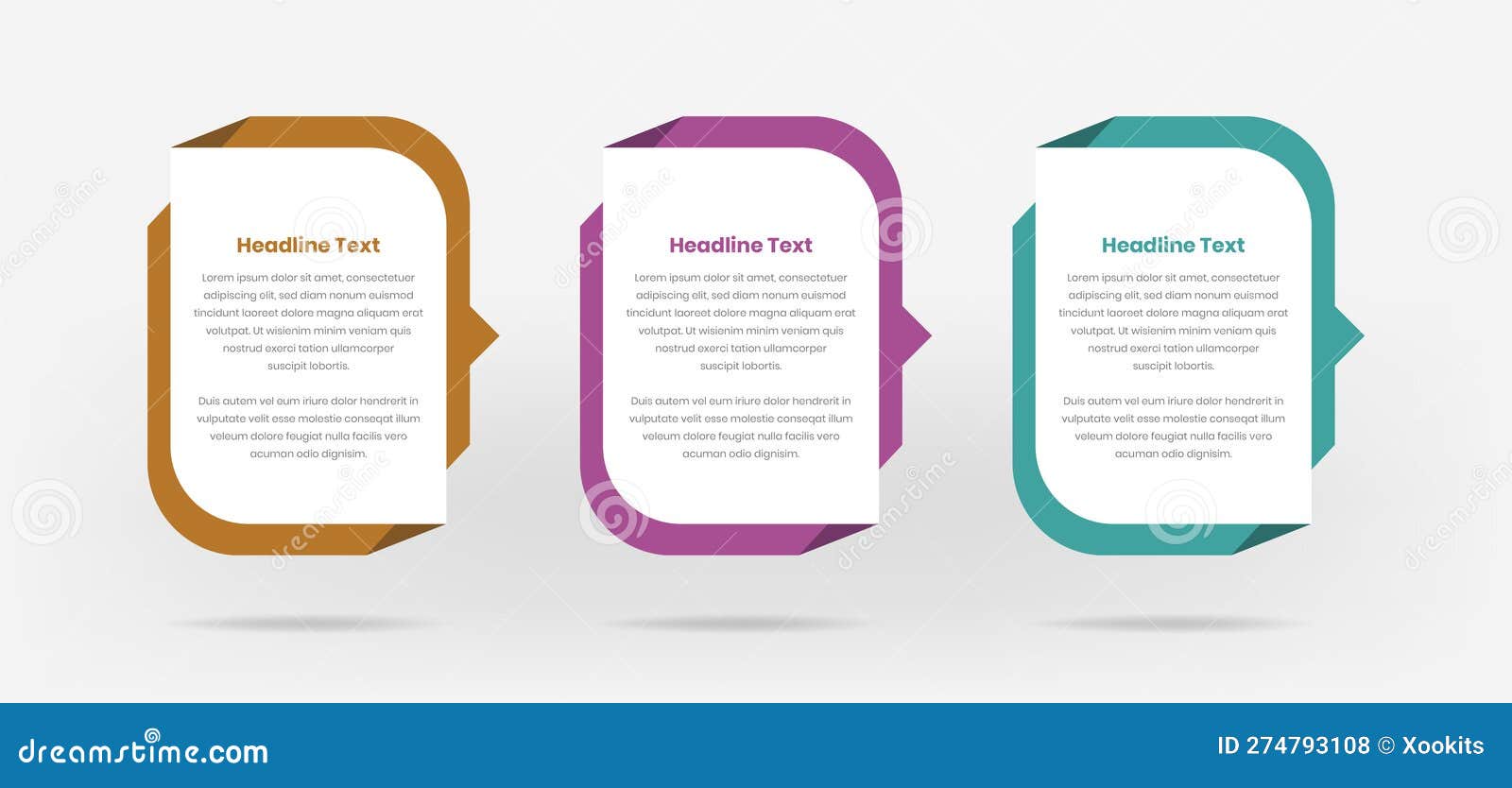 Steps Infographic Text Presentation Card with Abstract Shapes Stock ...