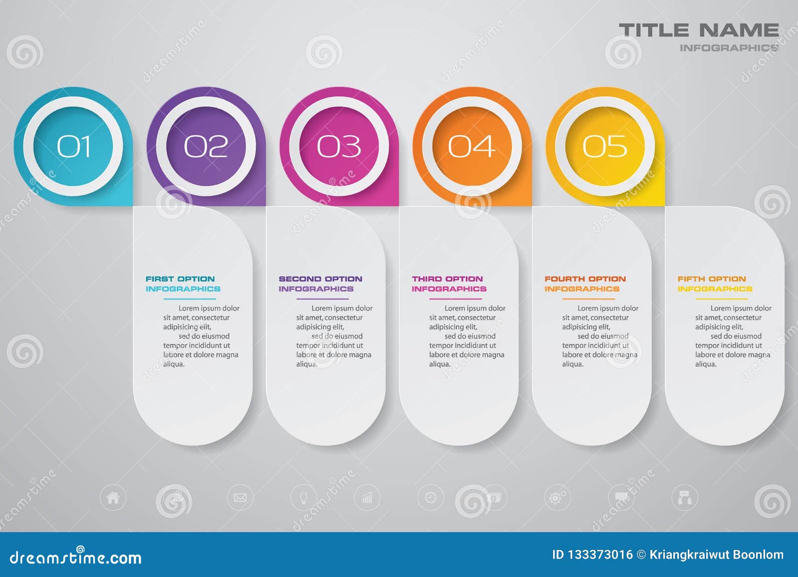 5 Steps Infographics Chart Design Element. for Data Presentation Stock Vector - Illustration of ...