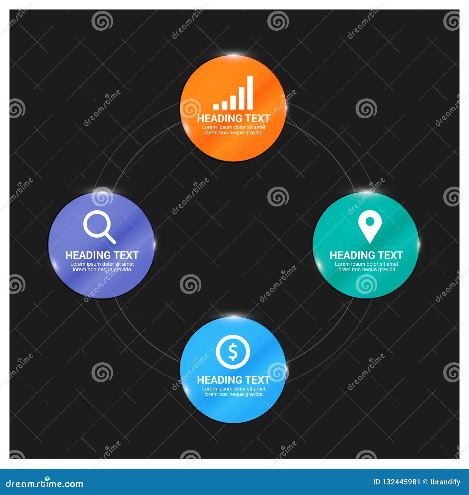 Steps Infographics Design with Typography Vector Stock Vector ...