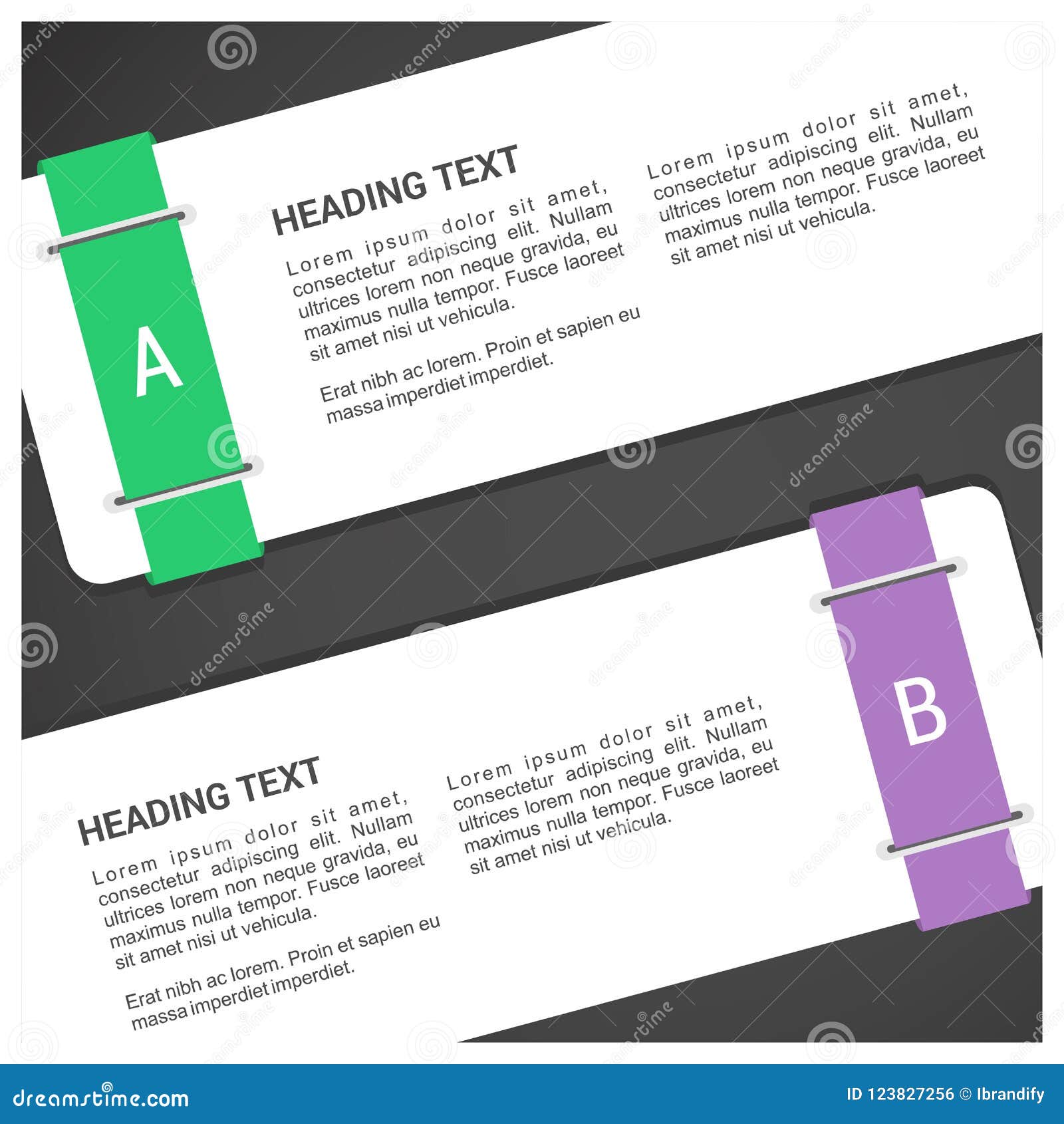 Steps Infographics Design with Typography Vector Stock Vector ...