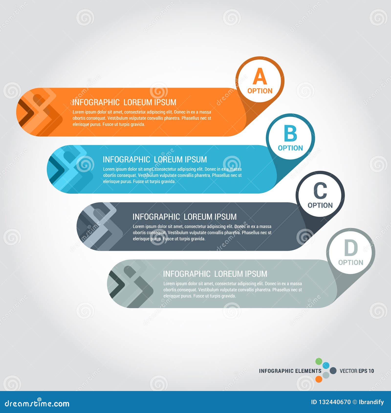 Steps Infographics Design with Typography Vector Stock Vector ...