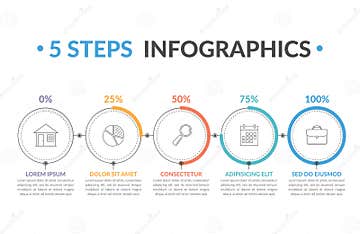 5 Steps Infographics stock vector. Illustration of layout - 116309216