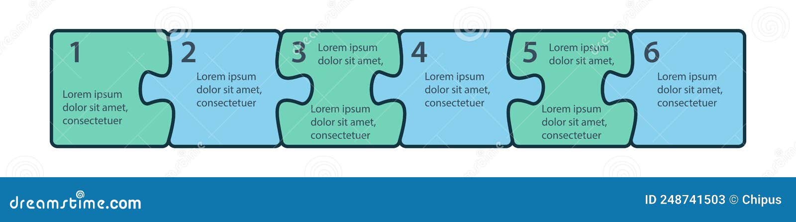 Puzzle Sequence. Steps Infographics. Presentation Chart Elements. Stock ...