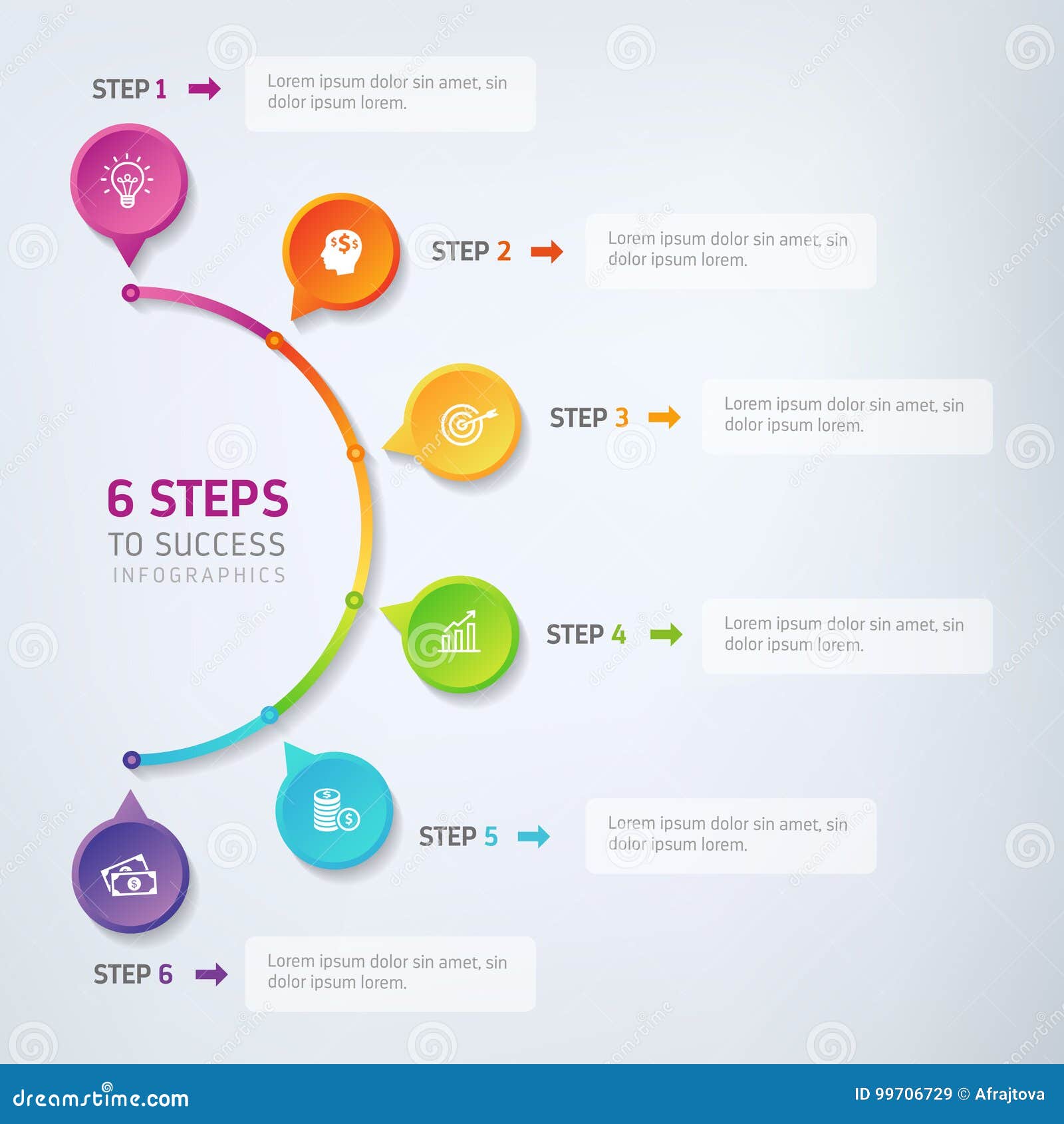 6 Steps Infographics stock vector. Illustration of growth - 99706729 6 Steps Infographics stock vector. Illustration of growth - 99706729