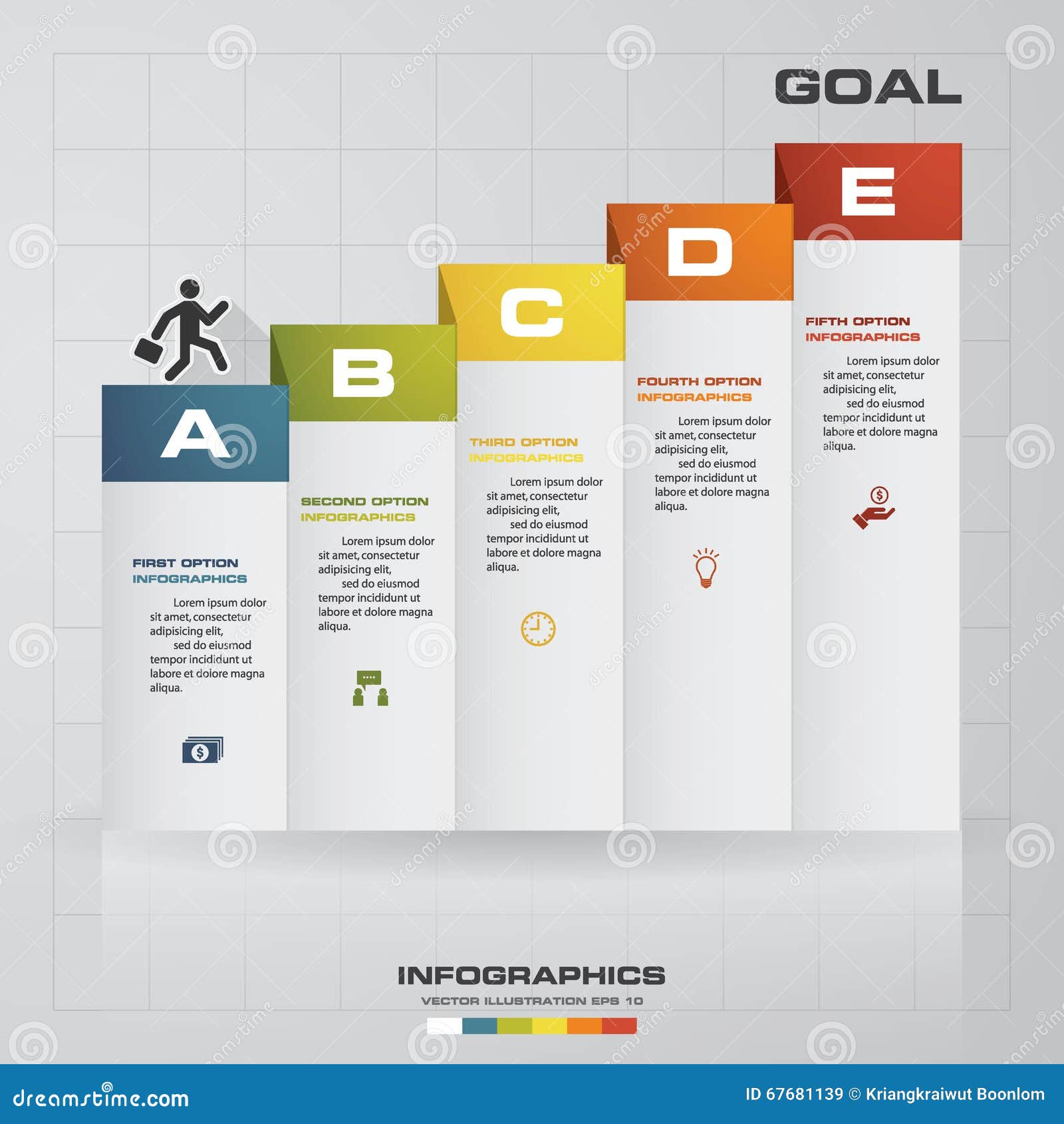 5 Steps Infographics Vector Design Template. Simple&Editable For Your ...