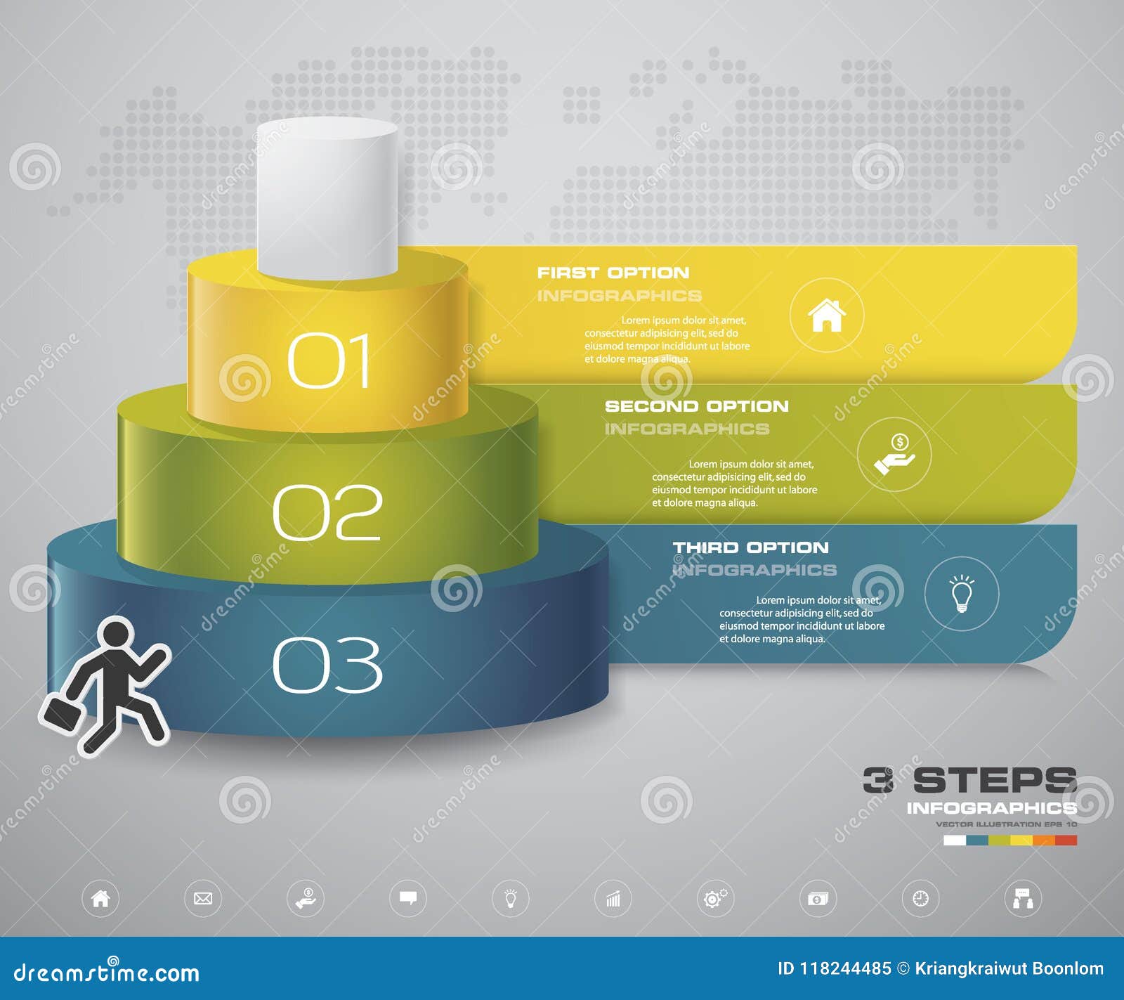 Simple&Editable 5 Steps Chart Diagrams Template/graphic Or Website ...