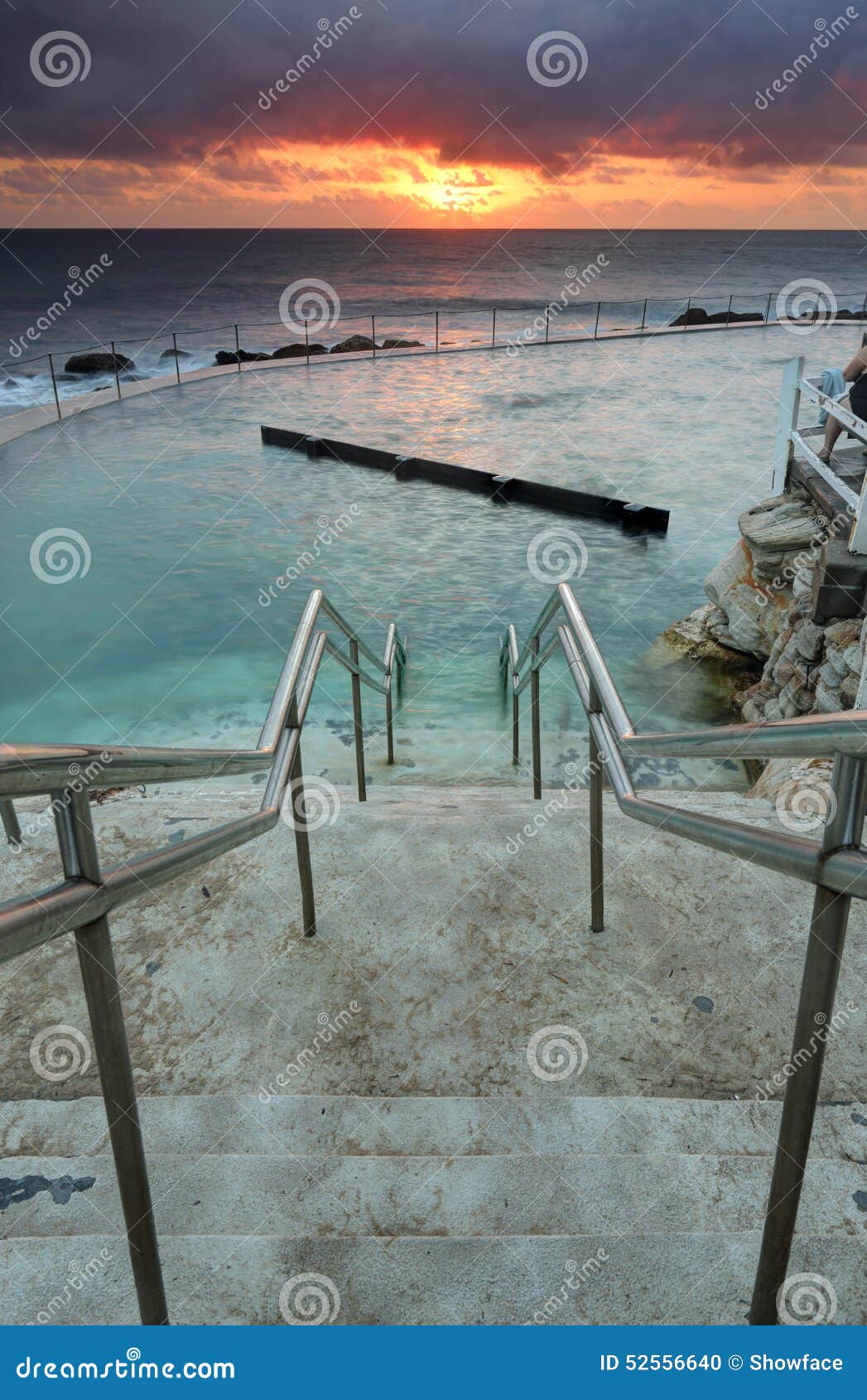 Steps To The Ocean Waves Ripples Water Seafoam Seascape Royalty-Free ...
