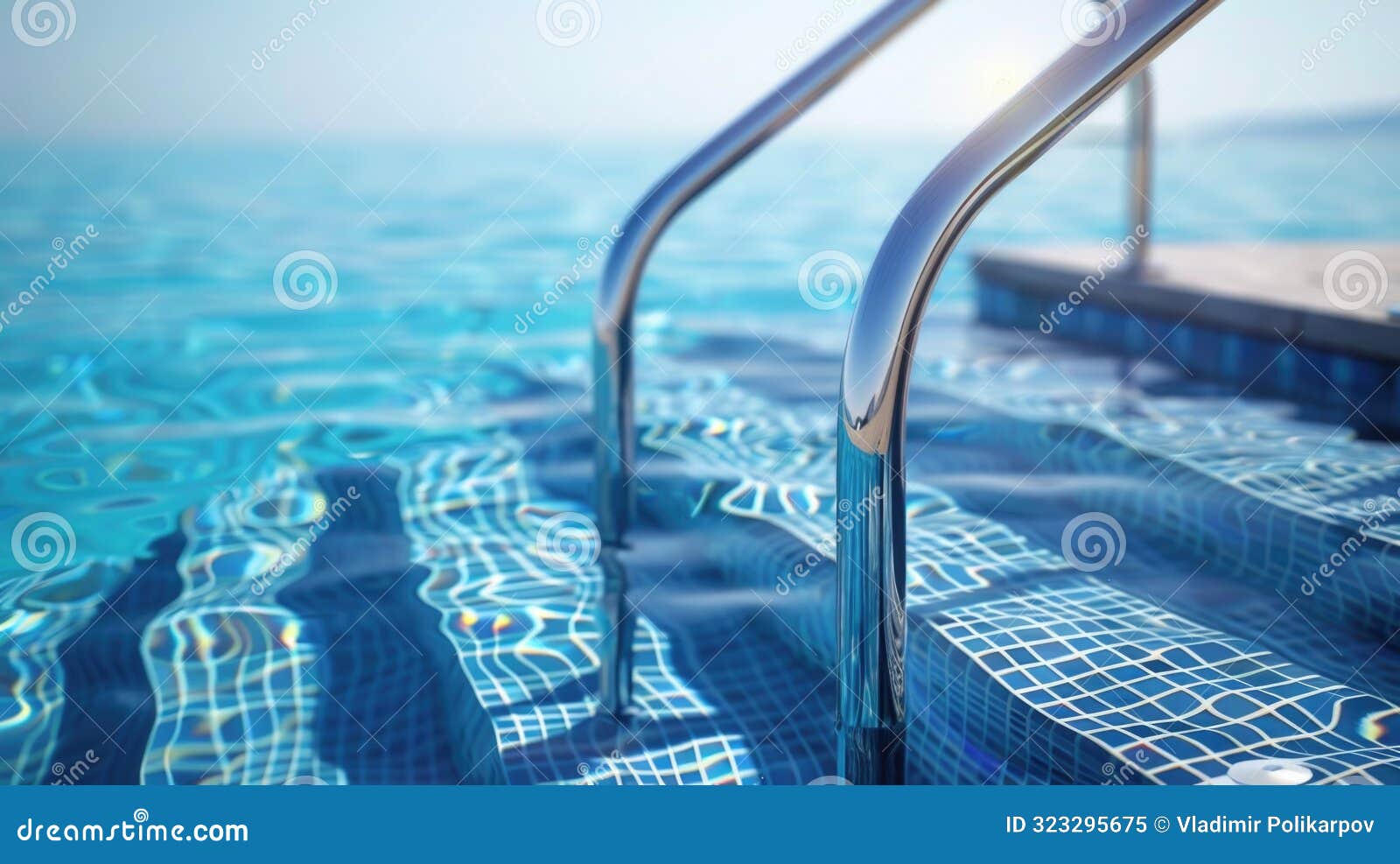 Steps Leading into a Swimming Pool Stock Image - Image of sport ...