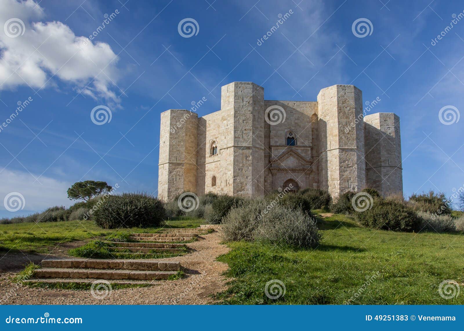 Steps Leading To the Castel Del Monte Stock Image - Image of octagonal ...