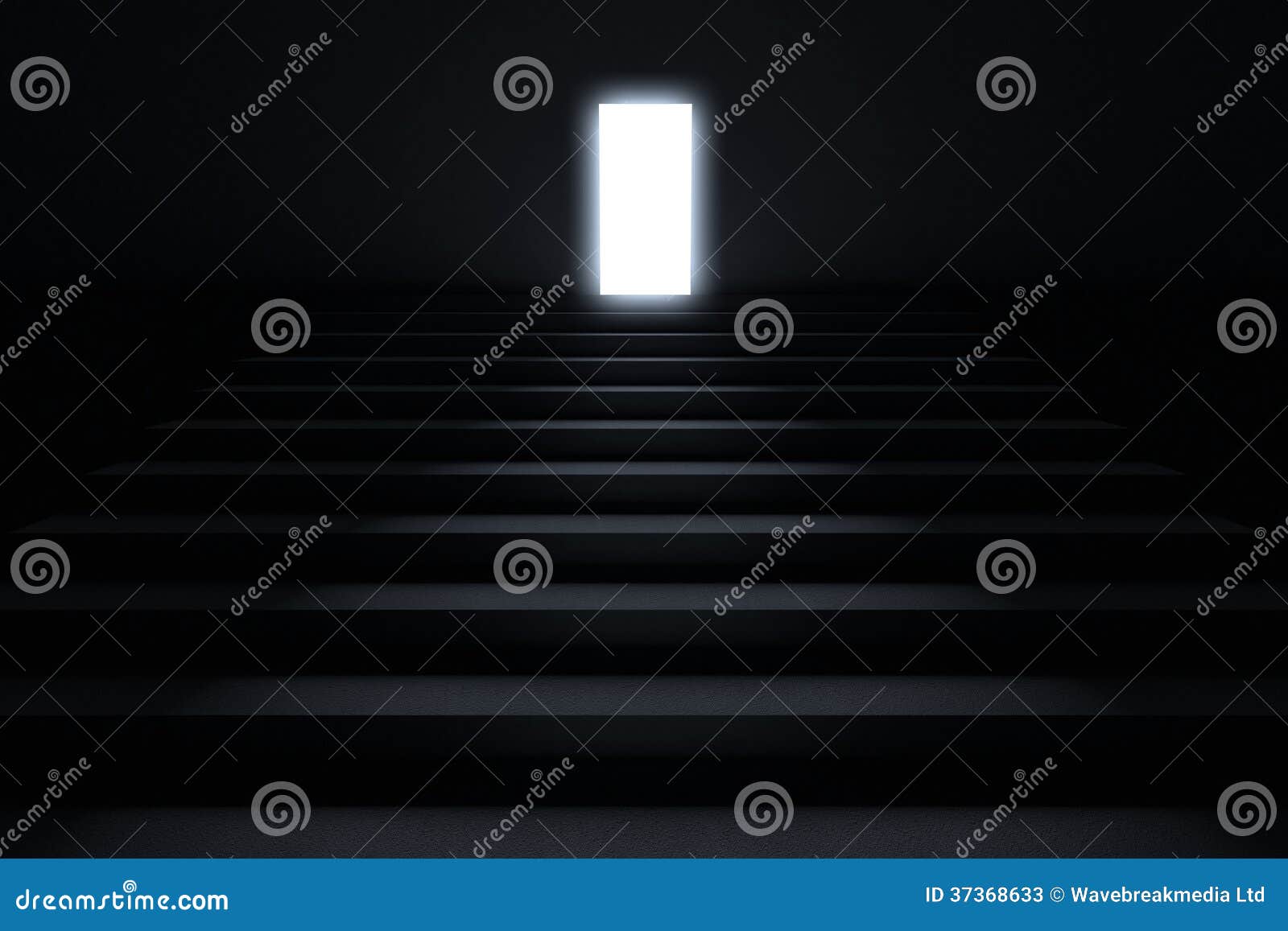 Steps leading to light stock illustration. Illustration of stairs ...