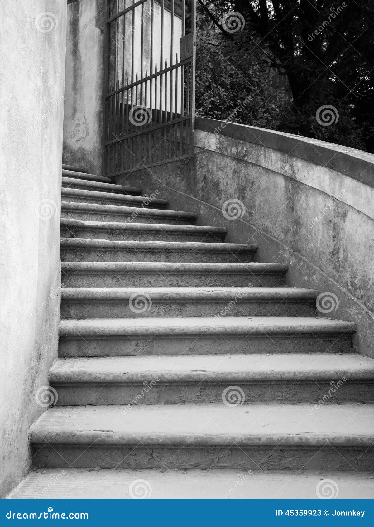 Steps leading up stock image. Image of gated, concrete - 45359923