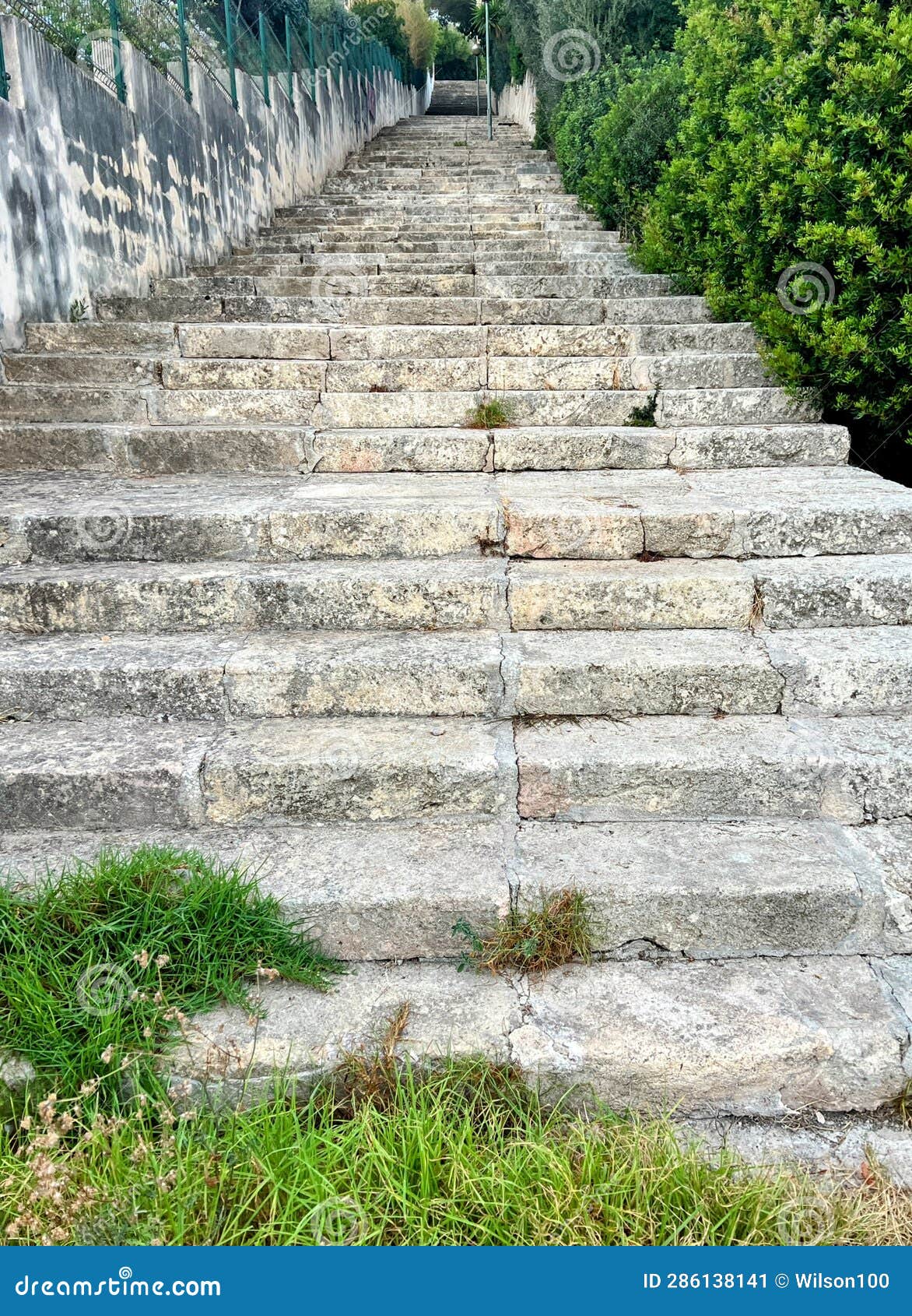 Steps stock image. Image of long, stone, uphill, rise - 286138141
