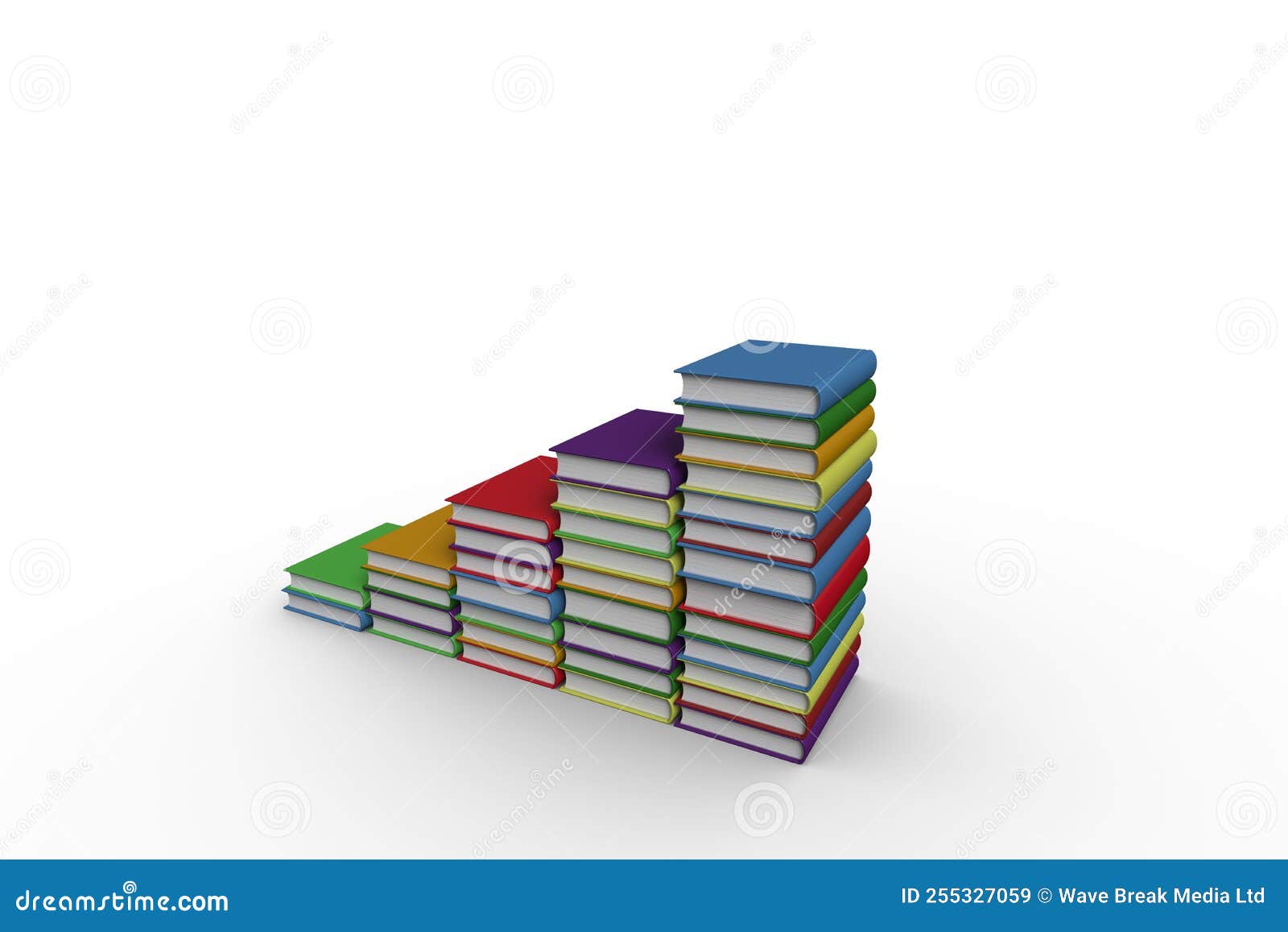 Steps made from books stock illustration. Illustration of education ...