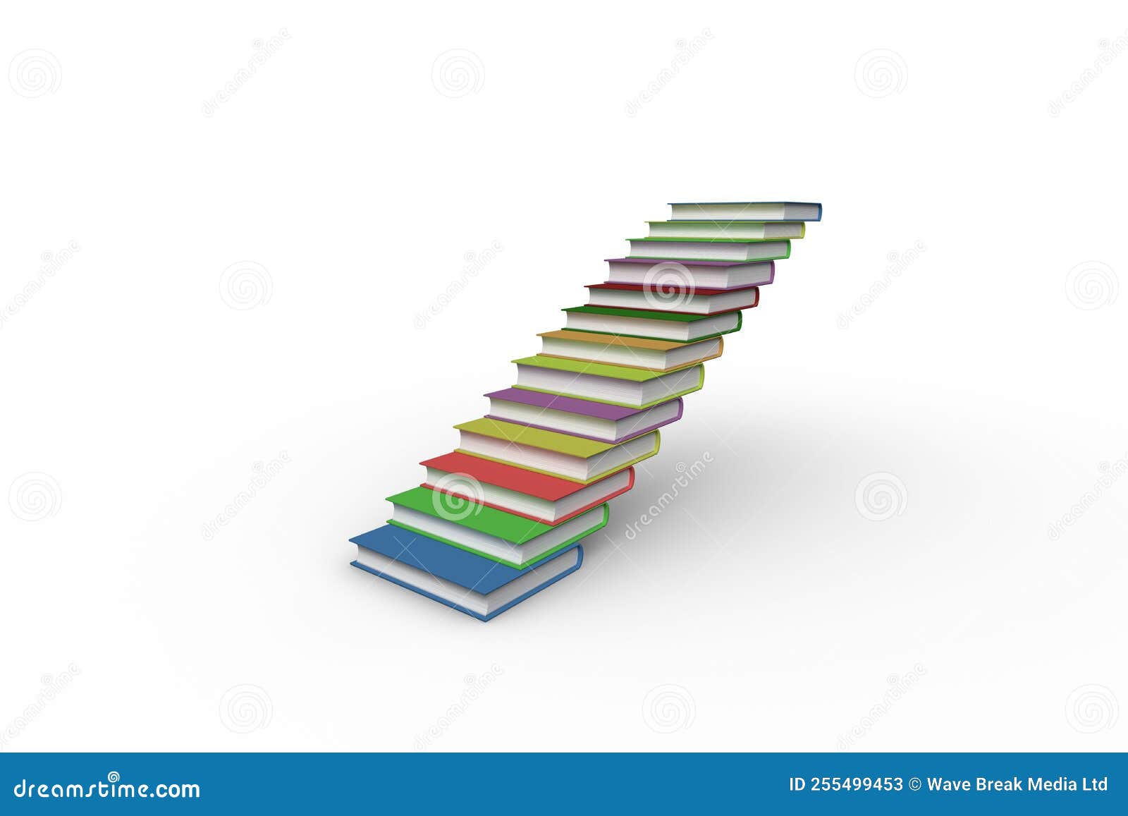 Steps made from books stock illustration. Illustration of education ...