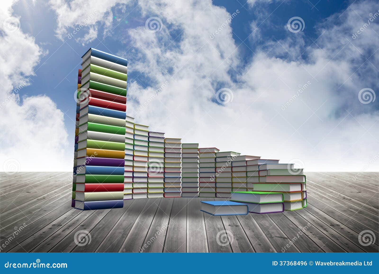 Steps made of books stock illustration. Illustration of people - 37368496