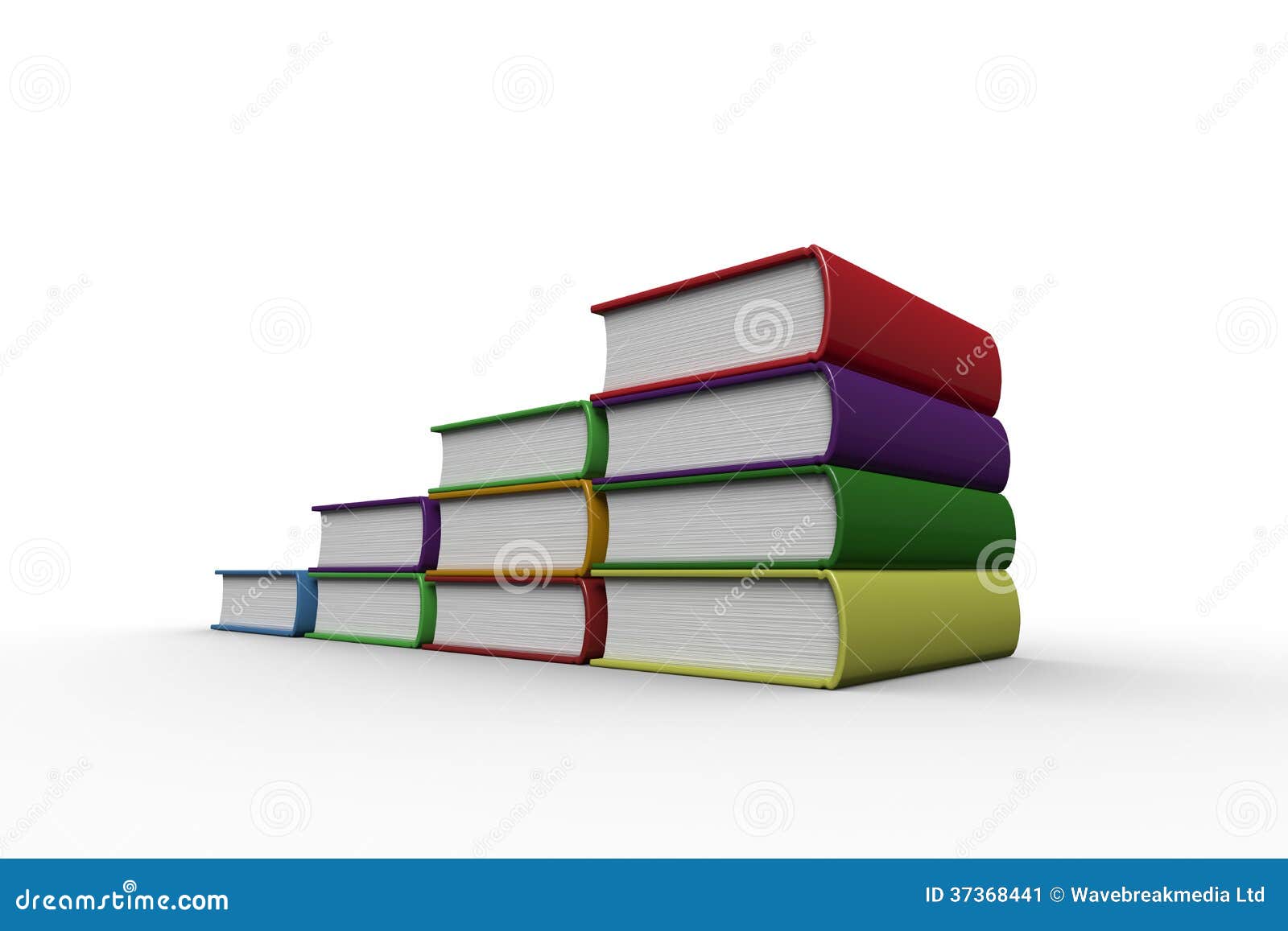 Steps made from books stock illustration. Illustration of graphic ...