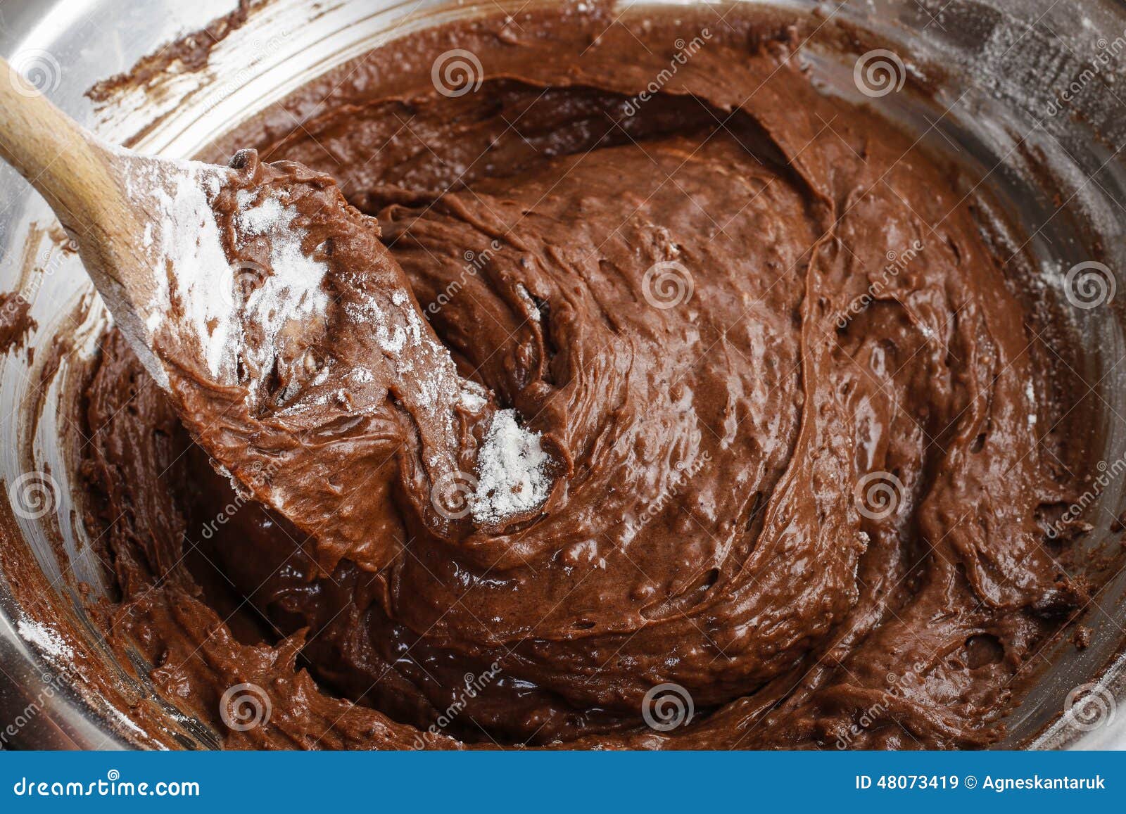 Steps of Making Chocolate Cake : Mixing Ingredients Stock Image - Image ...