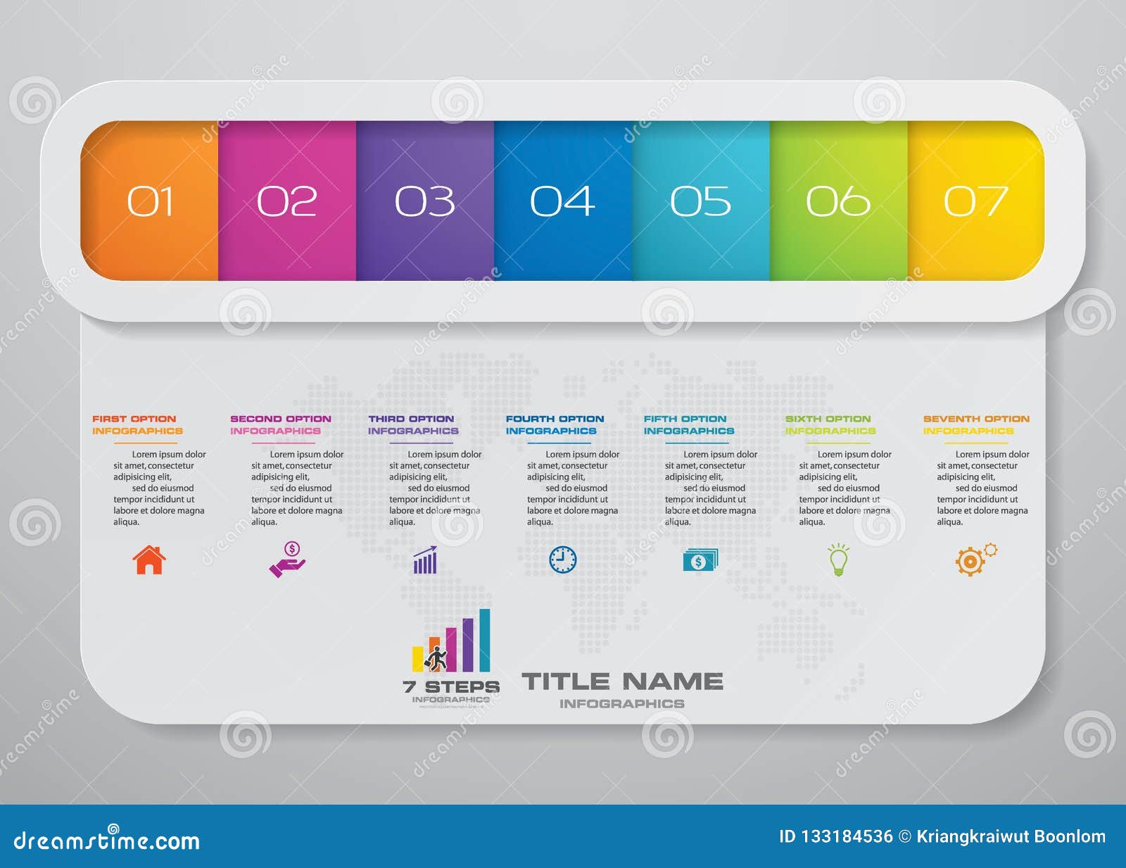 Modern Chart Template With Blue Arrows Vector Illustration ...
