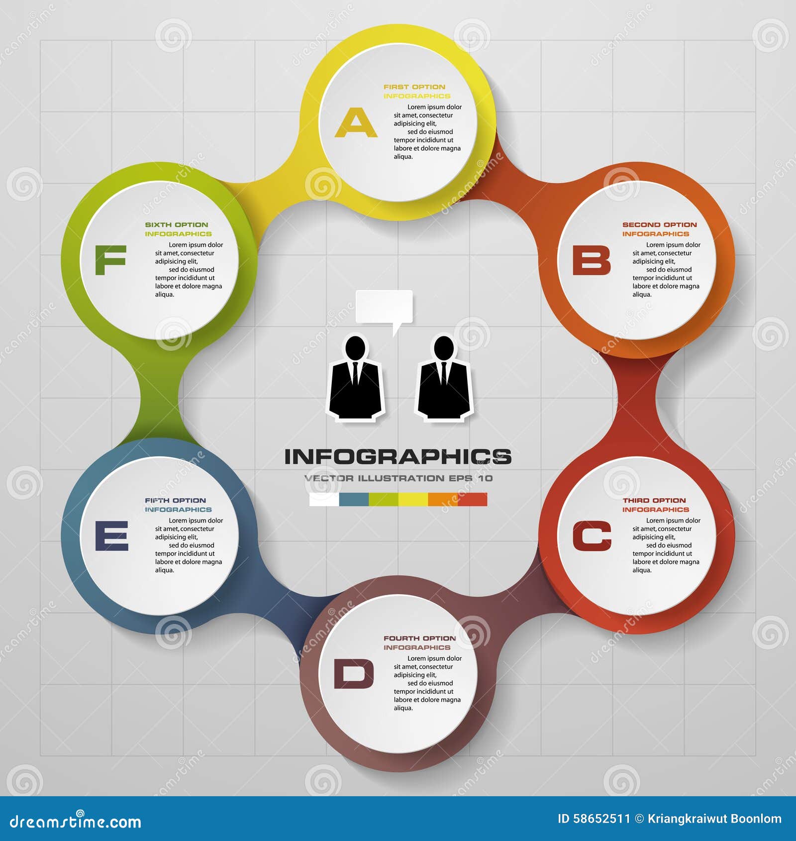6 Steps in Modern Design Infographics Diagram. Stock Vector ...