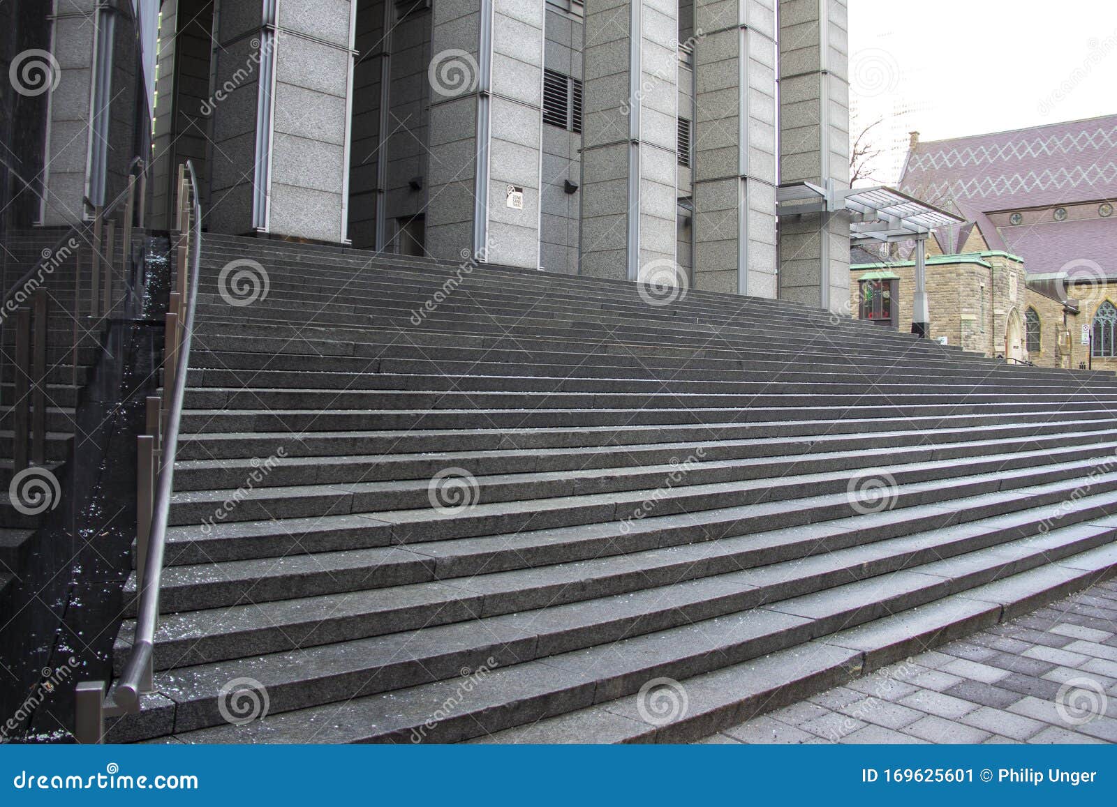 Steps on a Modern Office Building Stock Image - Image of transportation ...