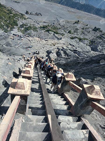 Steps on mount bromo editorial image. Image of steps - 342384195