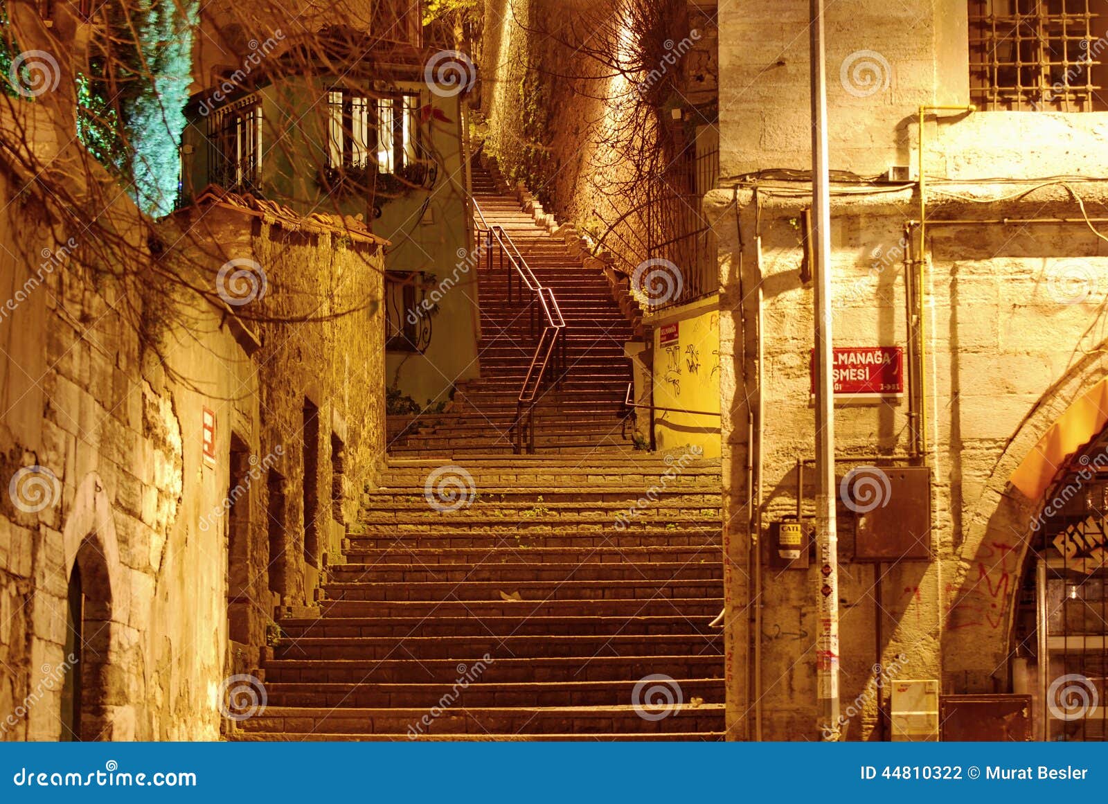 Steps at night stock photo. Image of mystic, exterior - 44810322