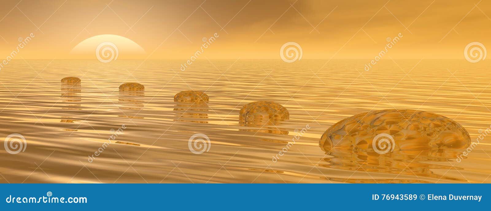 Steps On The Ocean - 3D Render Royalty-Free Stock Photography ...