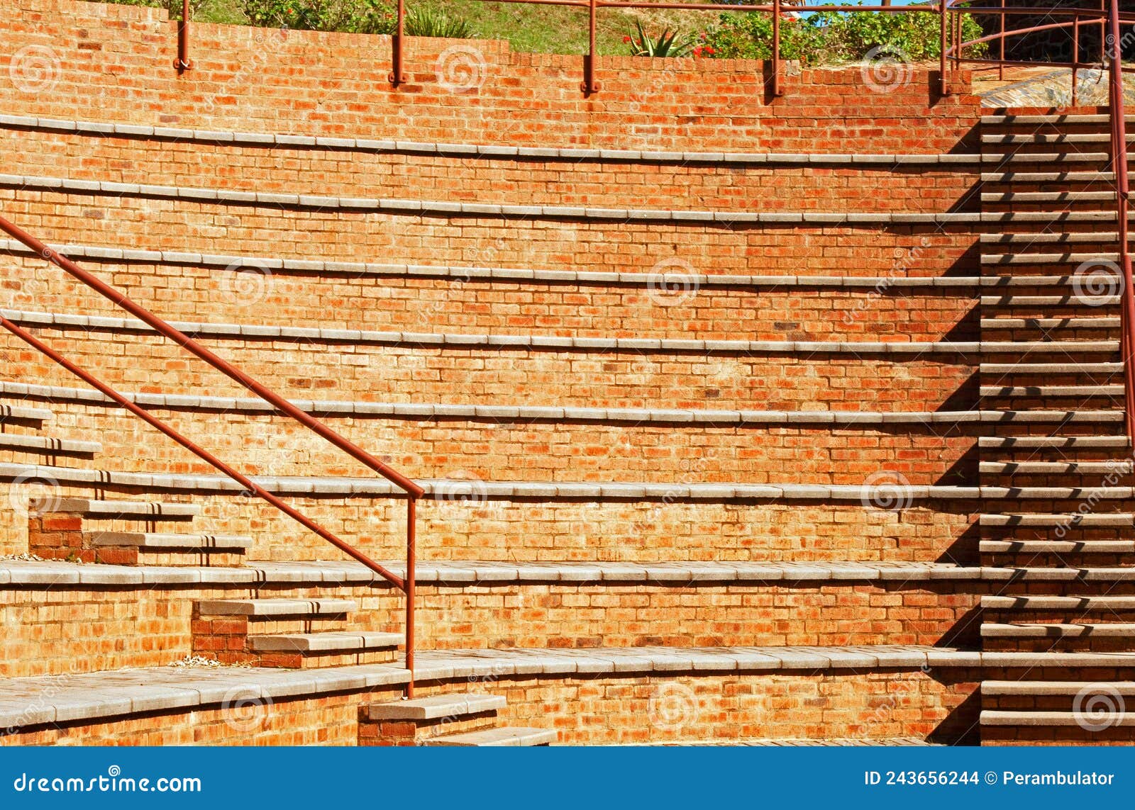 STEPS of an OUTDOORS AUDITORIUM in a SEMI-CIRCULAR SHAPE Stock Photo ...