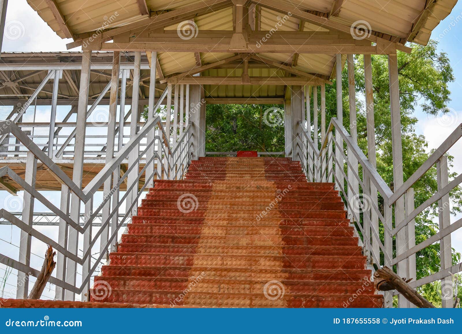 Steps of Overbridge at Indian Railways Station. Stock Photo - Image of ...