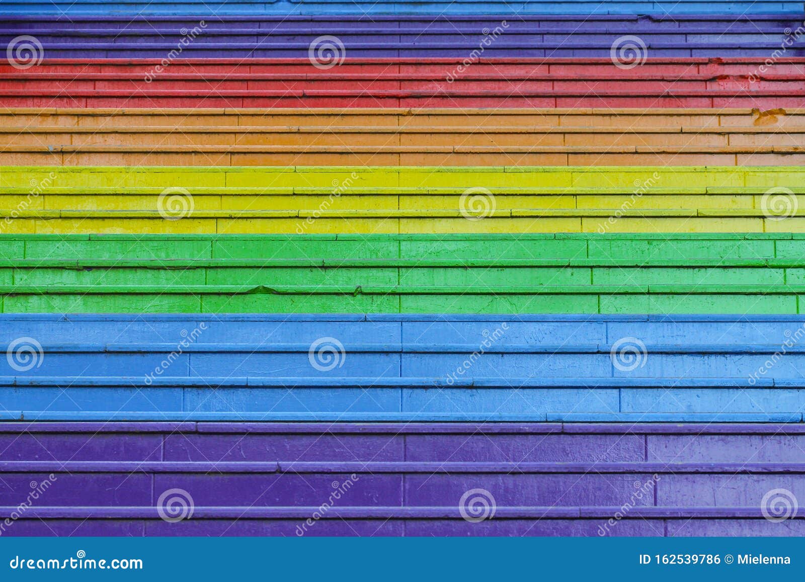 Steps Painted in Different Rainbow Colors. Stock Photo - Image of ...