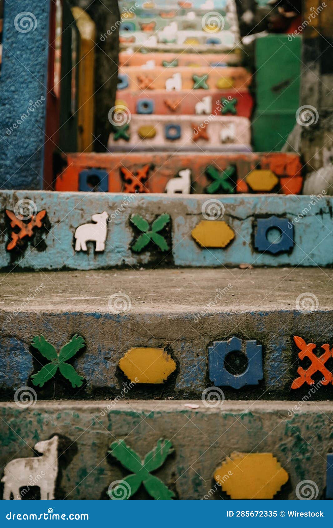 Steps Painted in Guatape, Columbia Editorial Image - Image of colombia ...